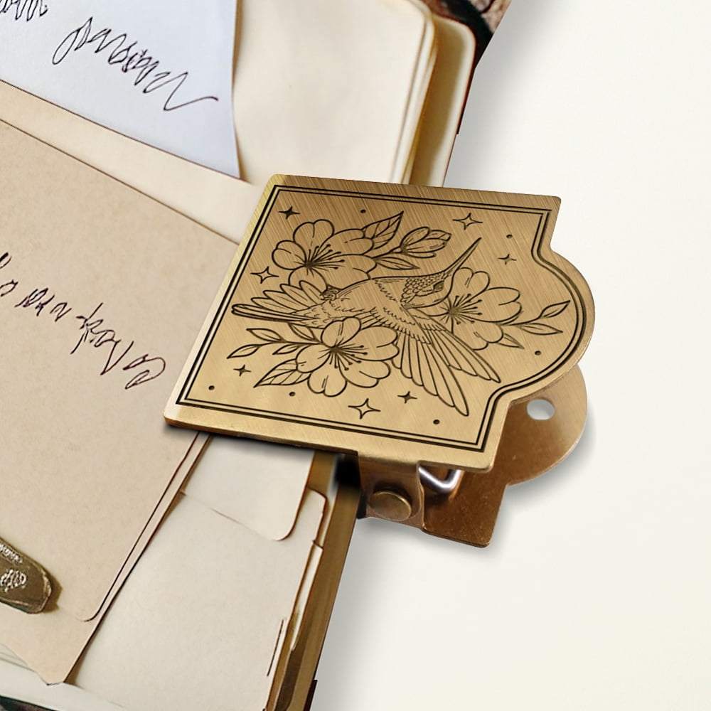 Journal Clip Vintage Bird and Flower Metal Travelers Notebook Clip ...