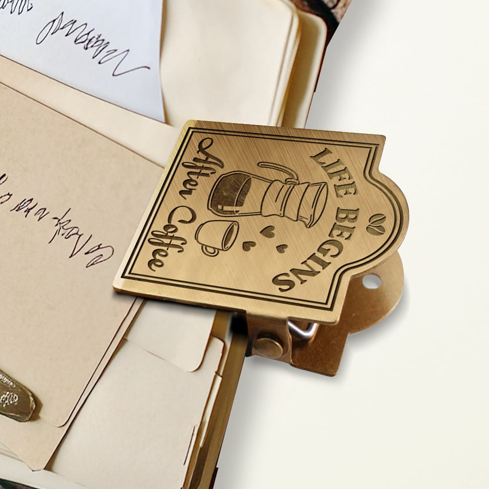 Journal Clip Vintage Coffee Pot Metal Travelers Notebook Clip ...