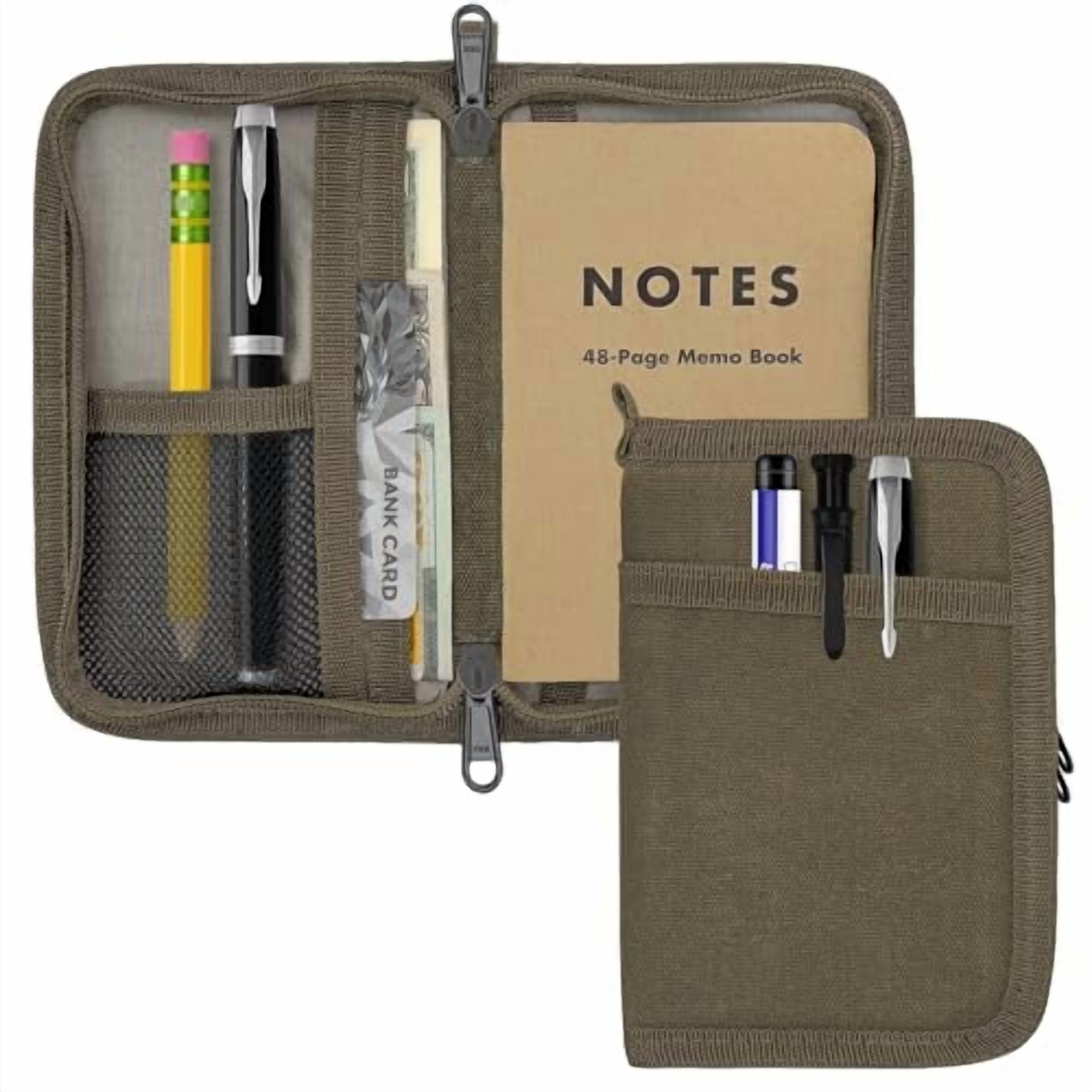 Journal Cover for Field Notes & Moleskine Cahier with YKK Zipper, 3.5 ...