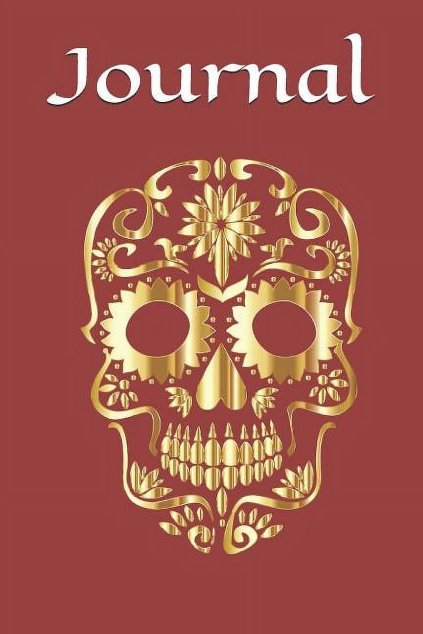 Journal: Gold Skull Themed Journal 6 X 9 100 Pages - Walmart.com