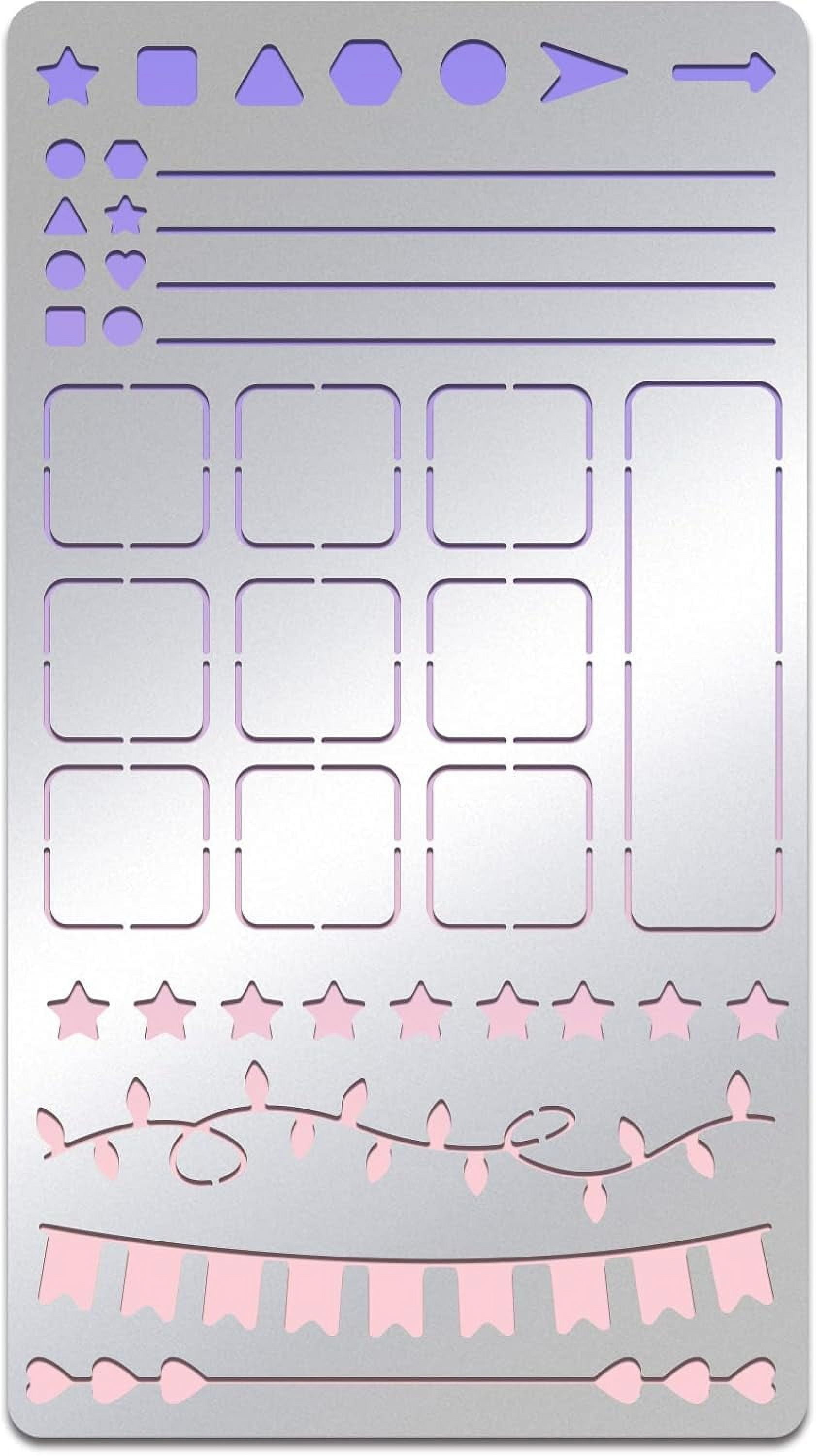 Journal Painting Stencils 7x4 Inch Grid Frame Schedule Stainless Steel ...