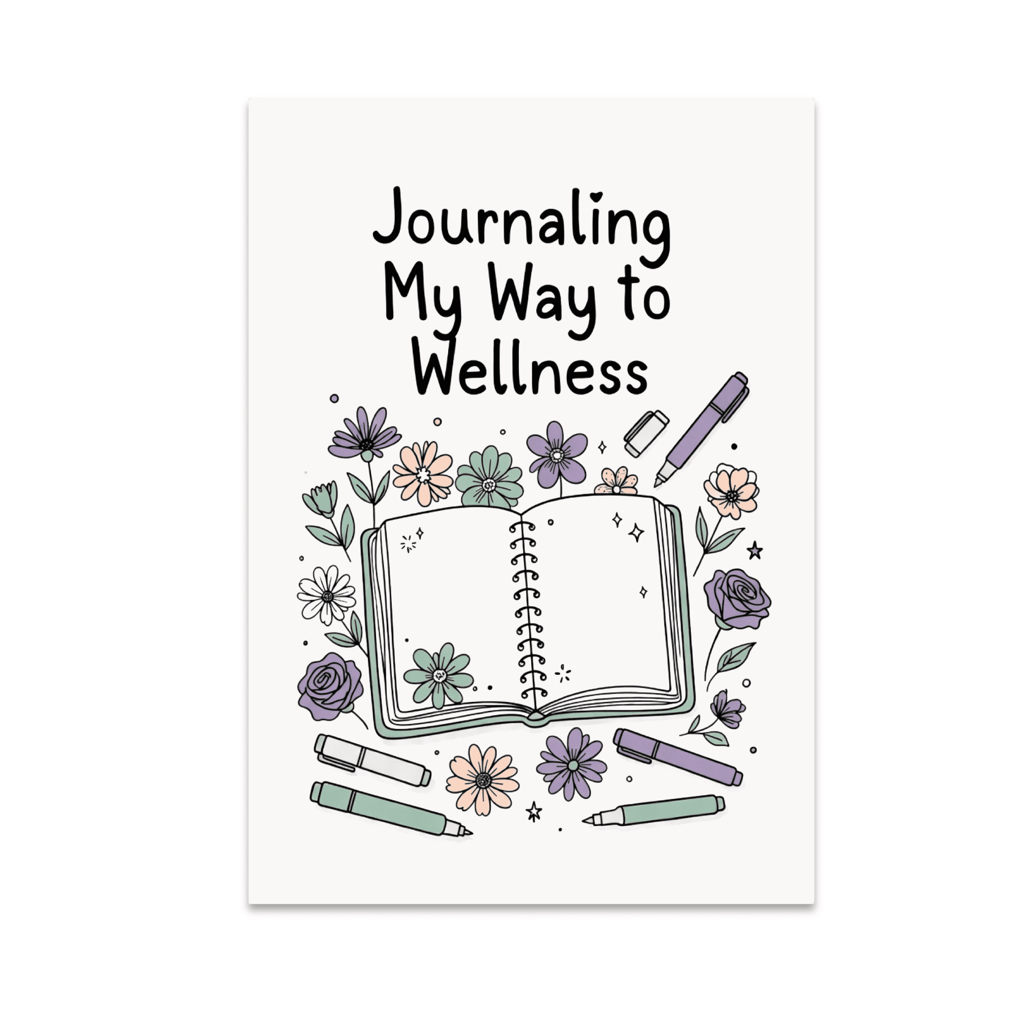 Journaling My Way to Wellness - Self-Care Enthusiast - 13x19 Poster ...