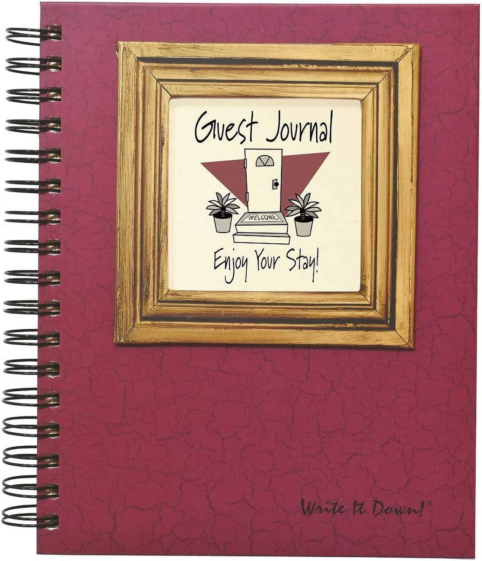 Journals Unlimited CJ-13 Guest - The Visitors Journal Book, Cranberry ...