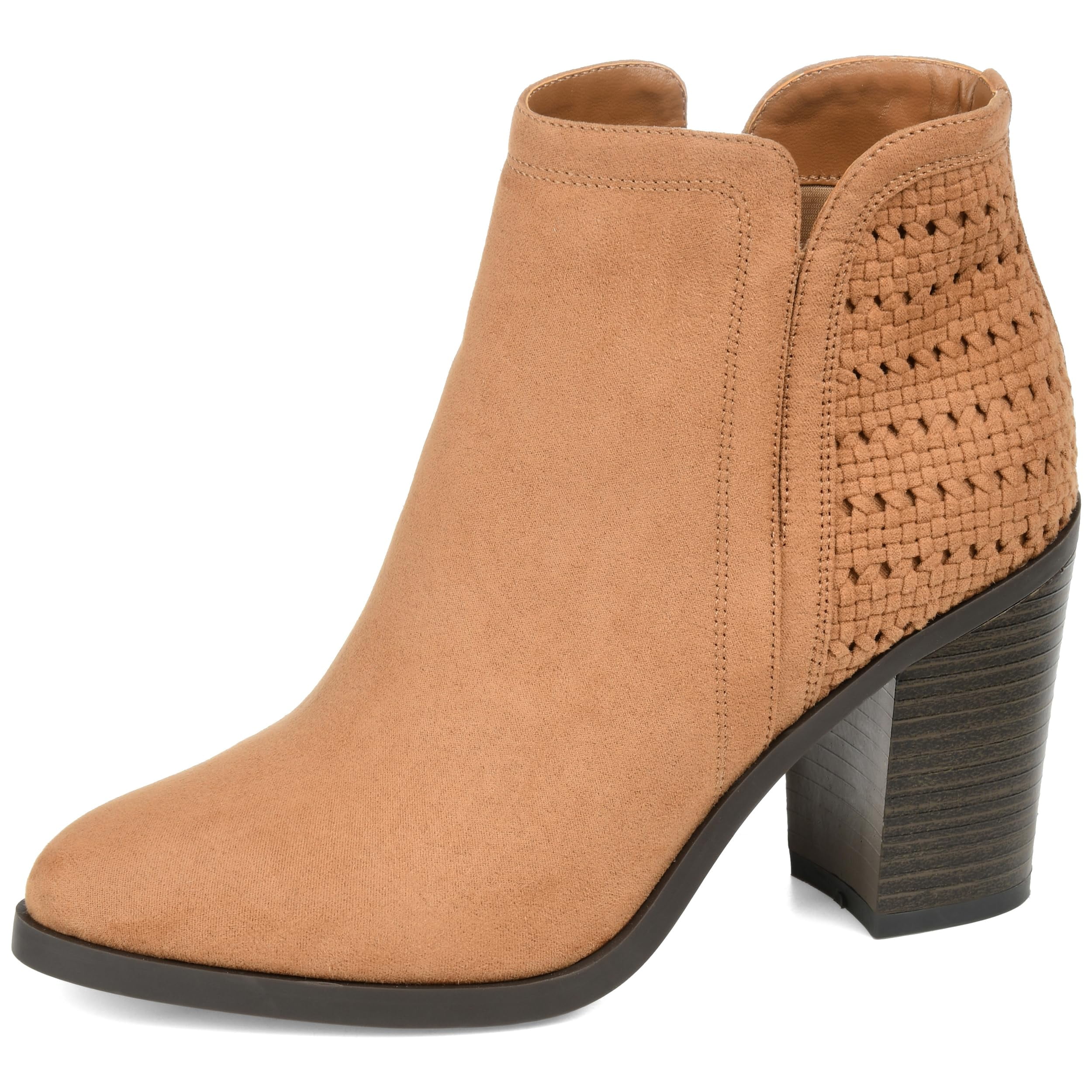 Journee Collection Jessica Tan Fashion Zipper Block Comfort Foam ...