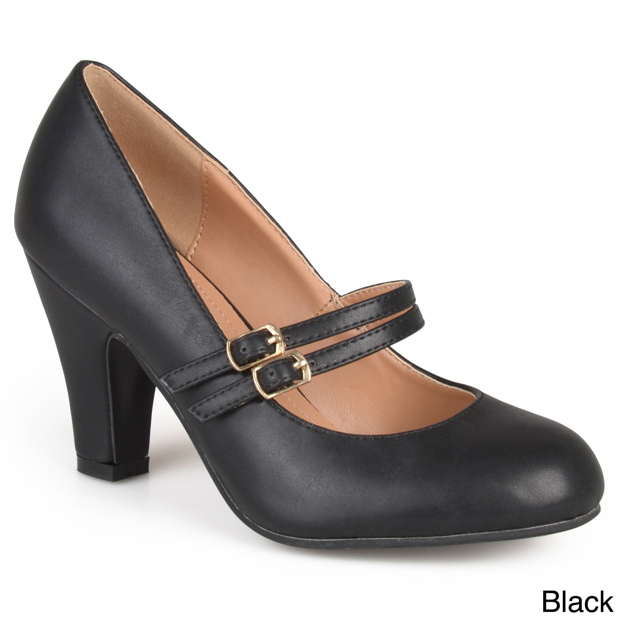 Journee Windy Women's Mary Jane High Heels Color: Black Size: 7.5 - Walmart.com