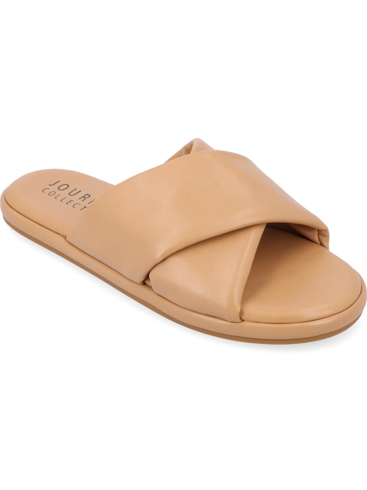 Journee Collection Womens ADDILYNN Round toe Slip on Flatform Sandals ...