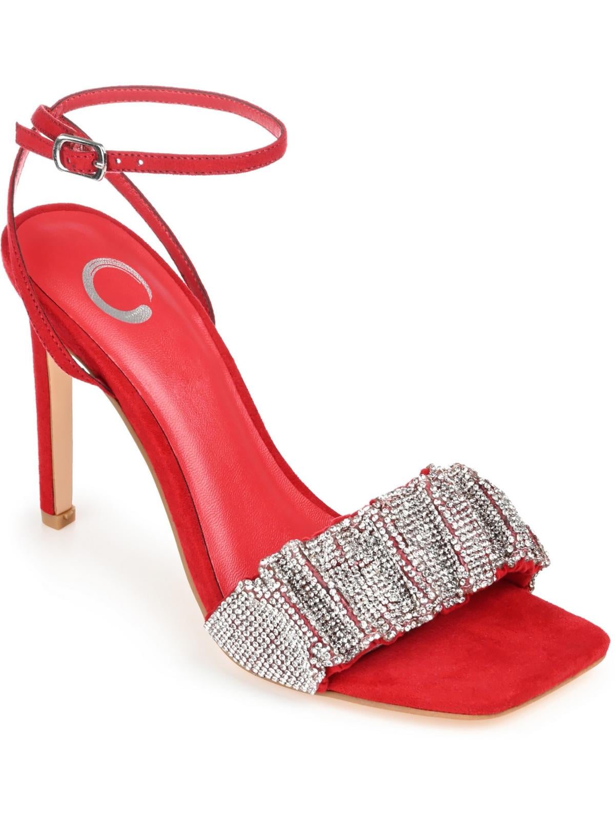 Journee Collection Womens Arlette Faux Leather Ankle Strap Heels ...