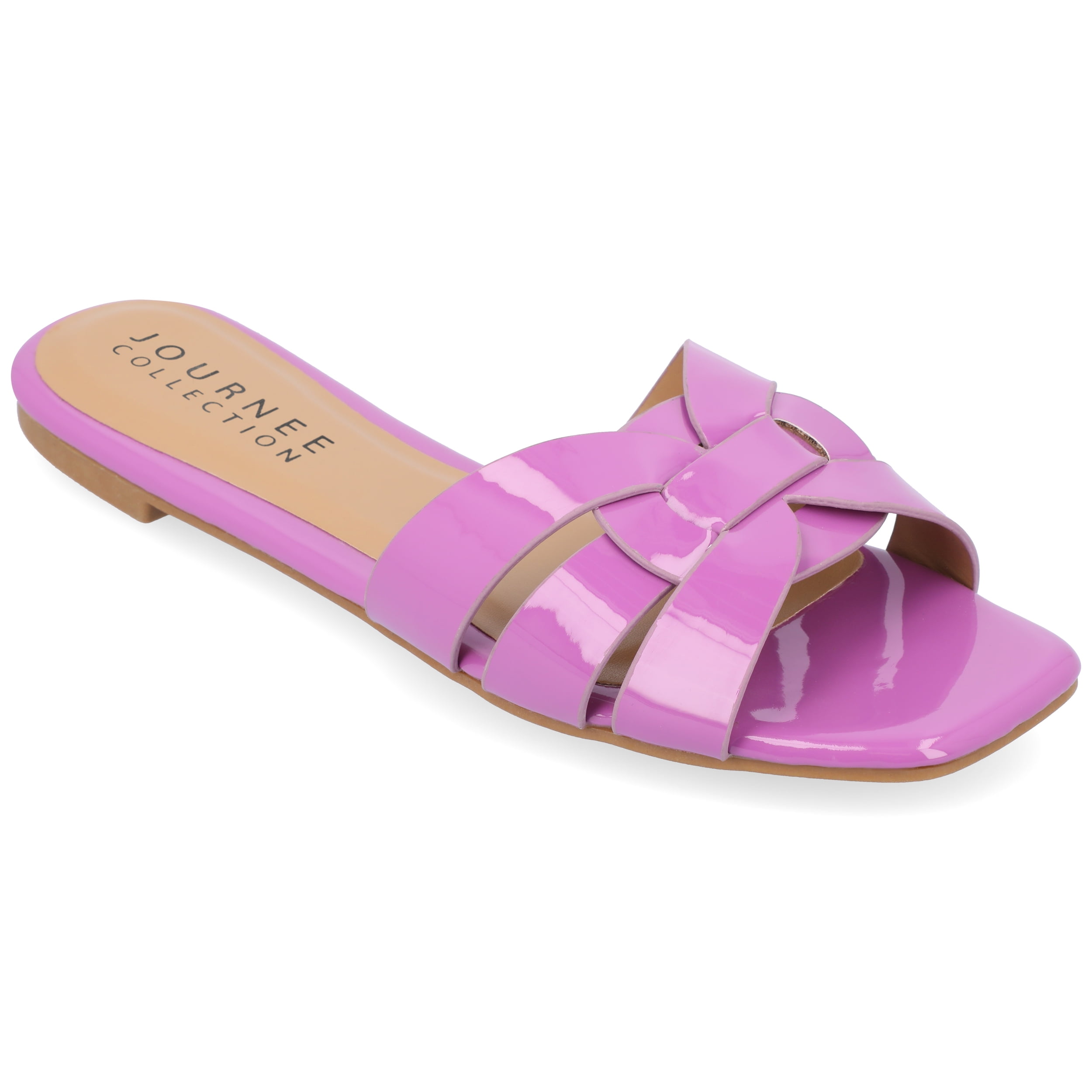 Journee Womens Arrina Slip On Slide Flat Sandals - Walmart.com