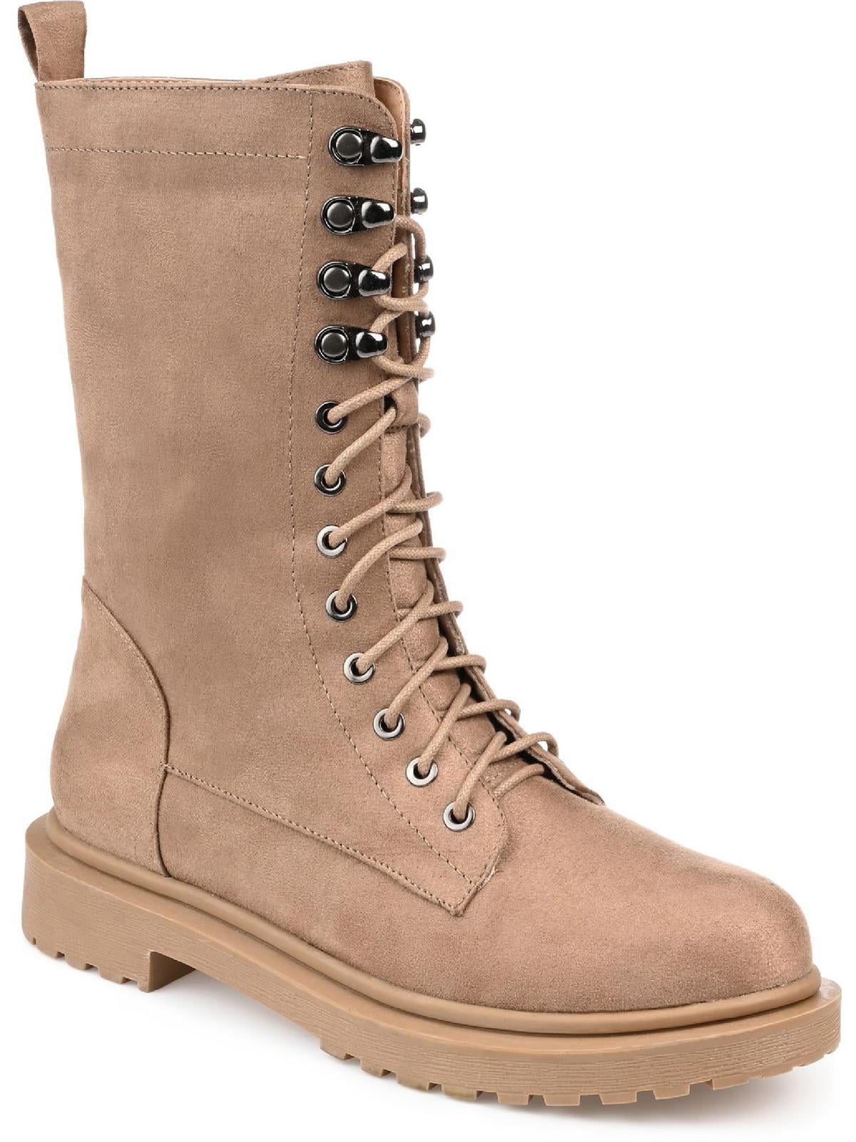 Journee Collection Womens Cadee Zip up Mid calf Combat & Lace-up Boots ...