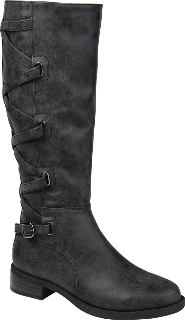 Journee Collection Womens Carly Wide Calf Stacked Heel Riding Boots ...
