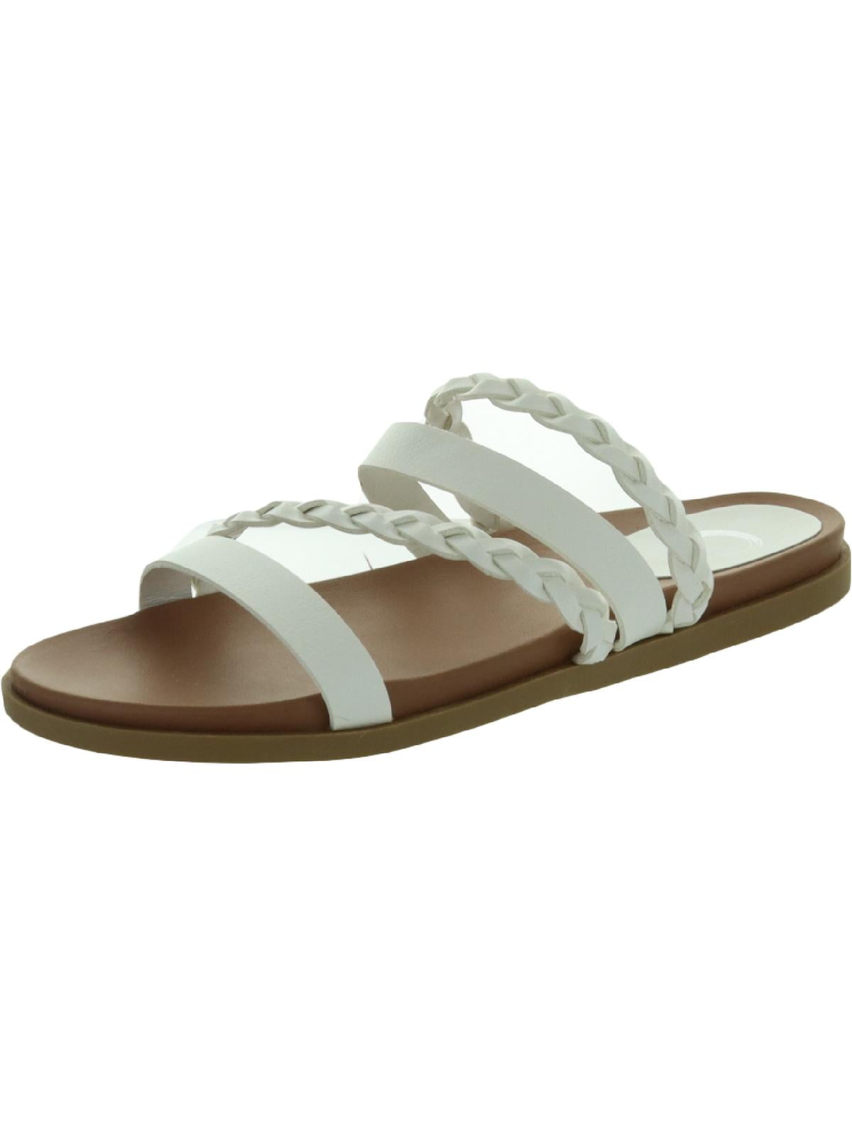 Journee Collection Womens Colette Faux Leather Slip On Flat Sandals ...