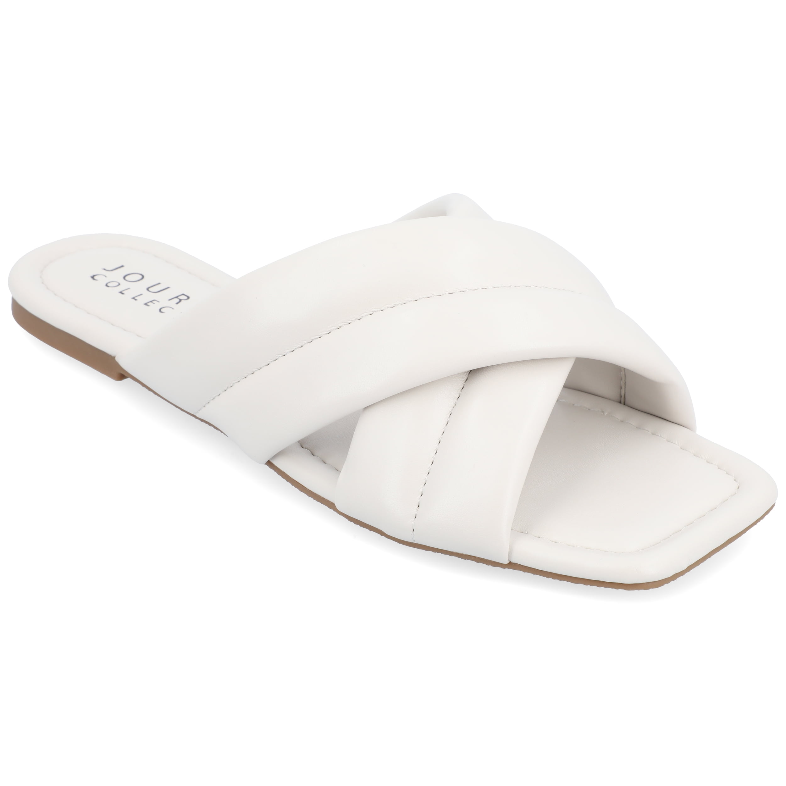 Journee Collection Womens Divyah Tru Comfort Foam Puff Strap Slide ...