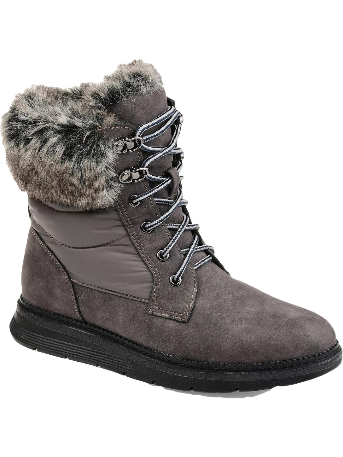 Journee Collection Womens Flurry Faux Leather Cold Weather Snow Boots ...