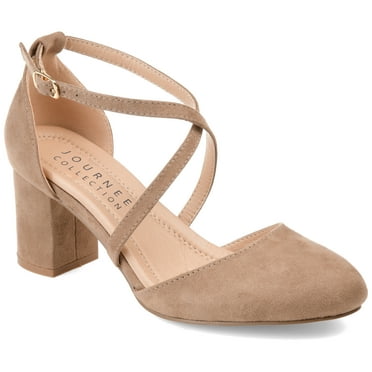Journee Collection Womens Luela Pointed Toe Mid Heel Pumps - Walmart.com