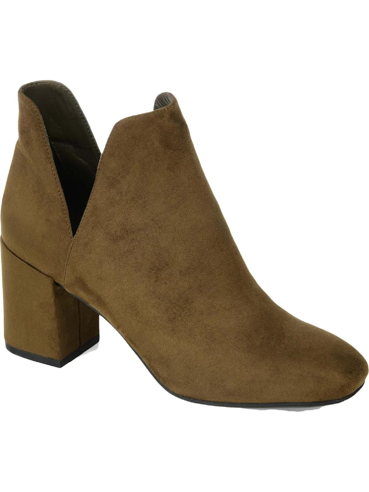 Journee Collection Womens Gwenn Faux Suede Square Toe Booties - Walmart.com