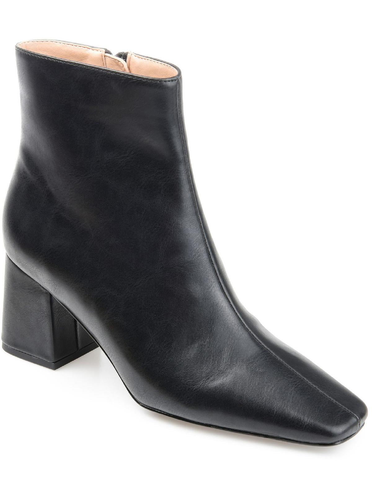 Journee Collection Womens Haylinn Faux Leather Square Toe Booties ...