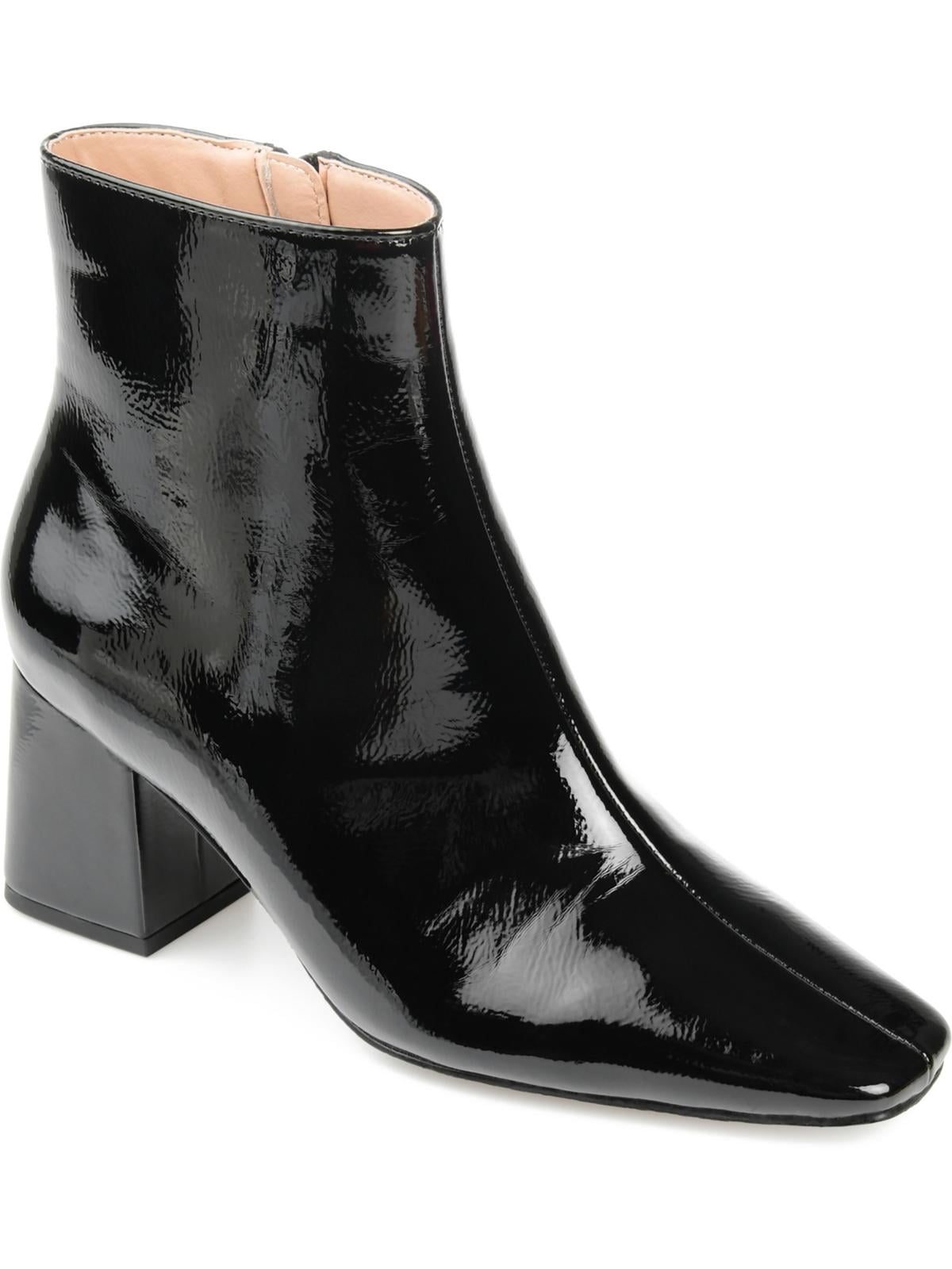 Journee Collection Womens Haylinn Faux Leather Square Toe Booties ...