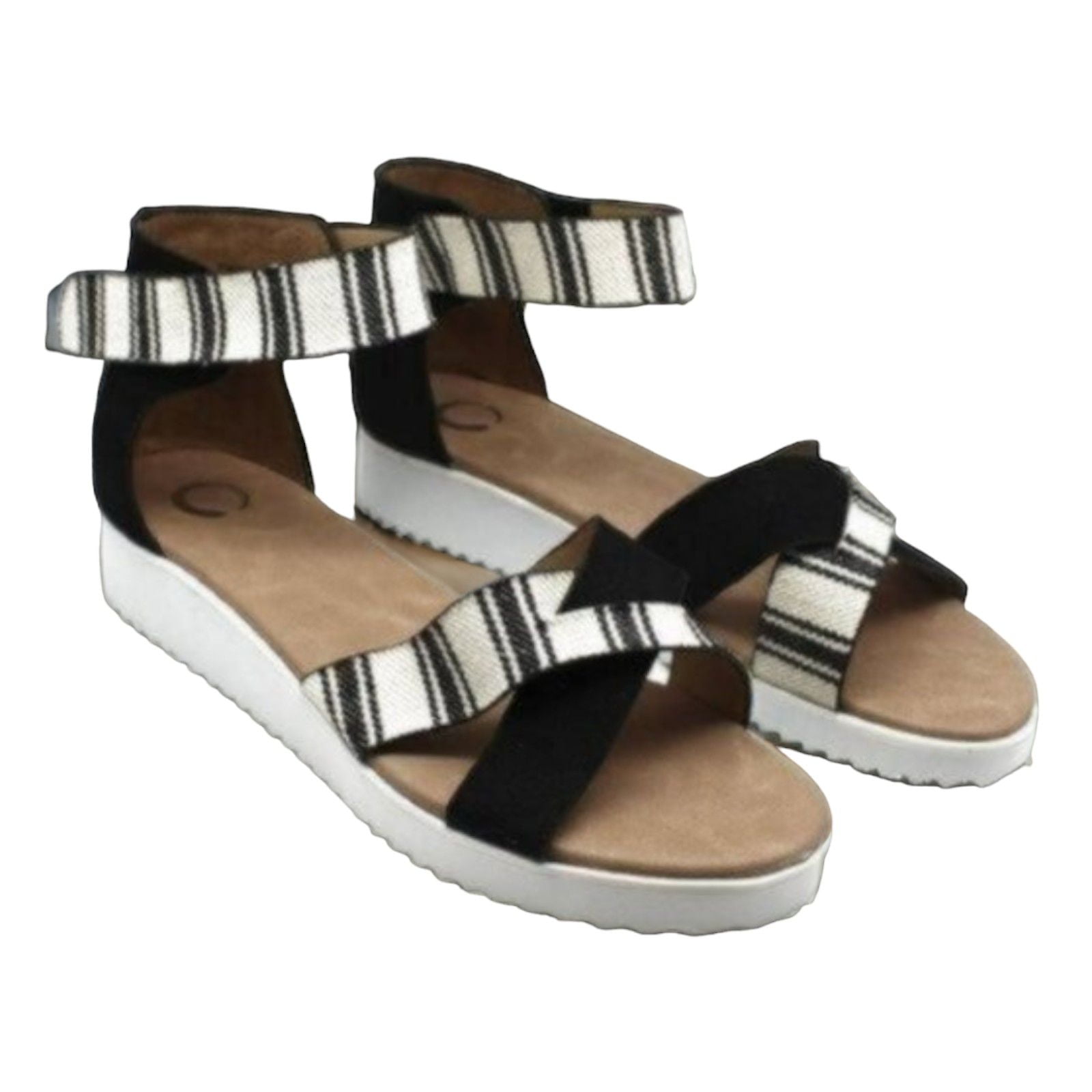 Journee Collection Womens Java Fabric Slide on Wedge Sandals (Size 9.5 ...