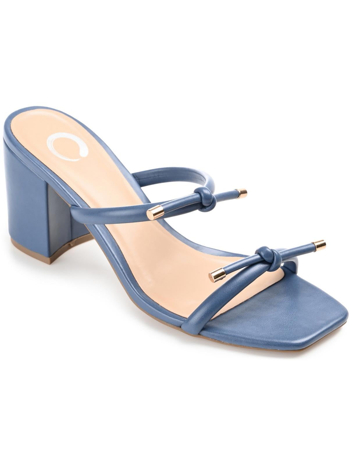 Journee Collection Womens Jessa Bow Faux Leather Block Heel - Walmart.com