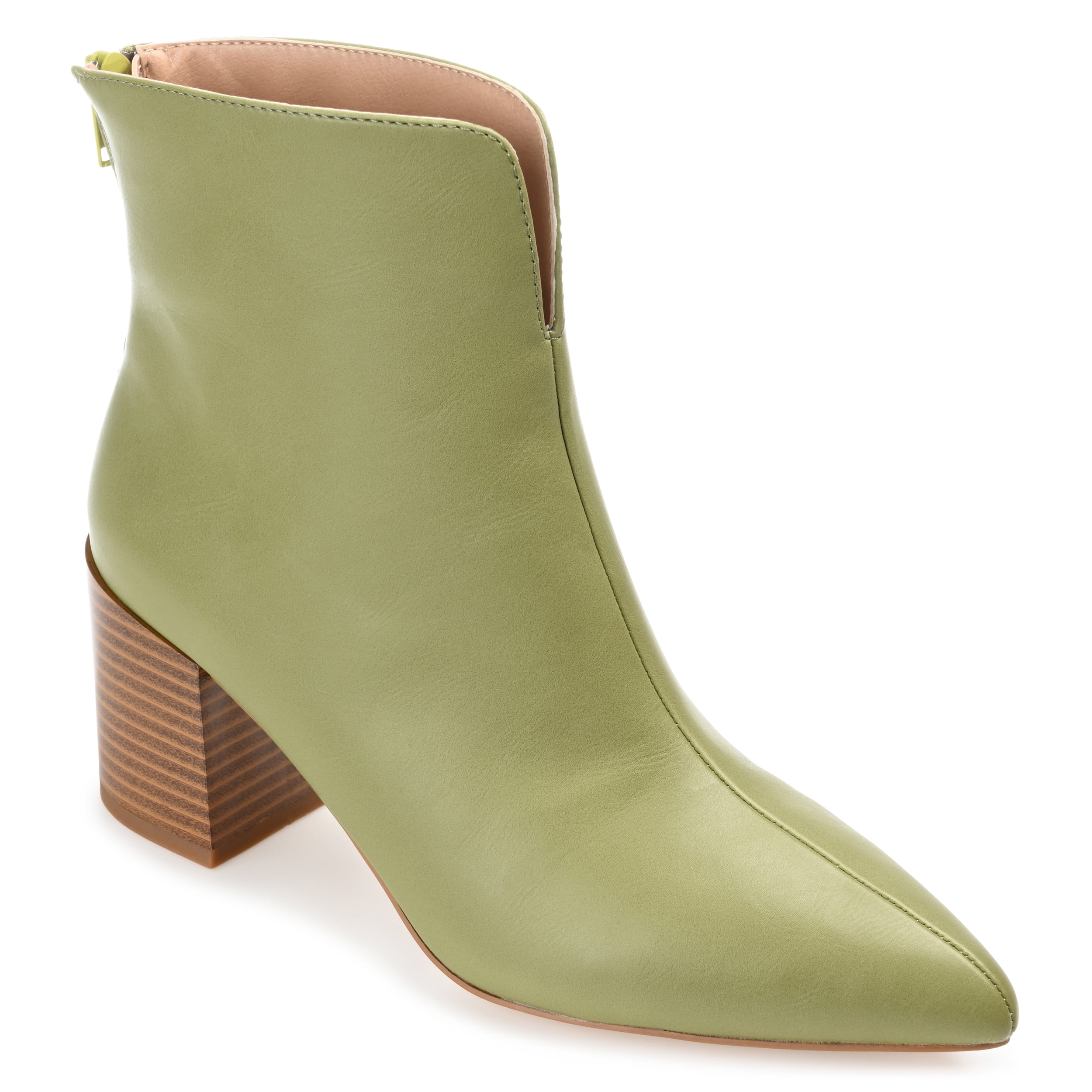 Journee Collection Womens Kayden Tru Comfort Foam Back Heel Zip Stacked ...