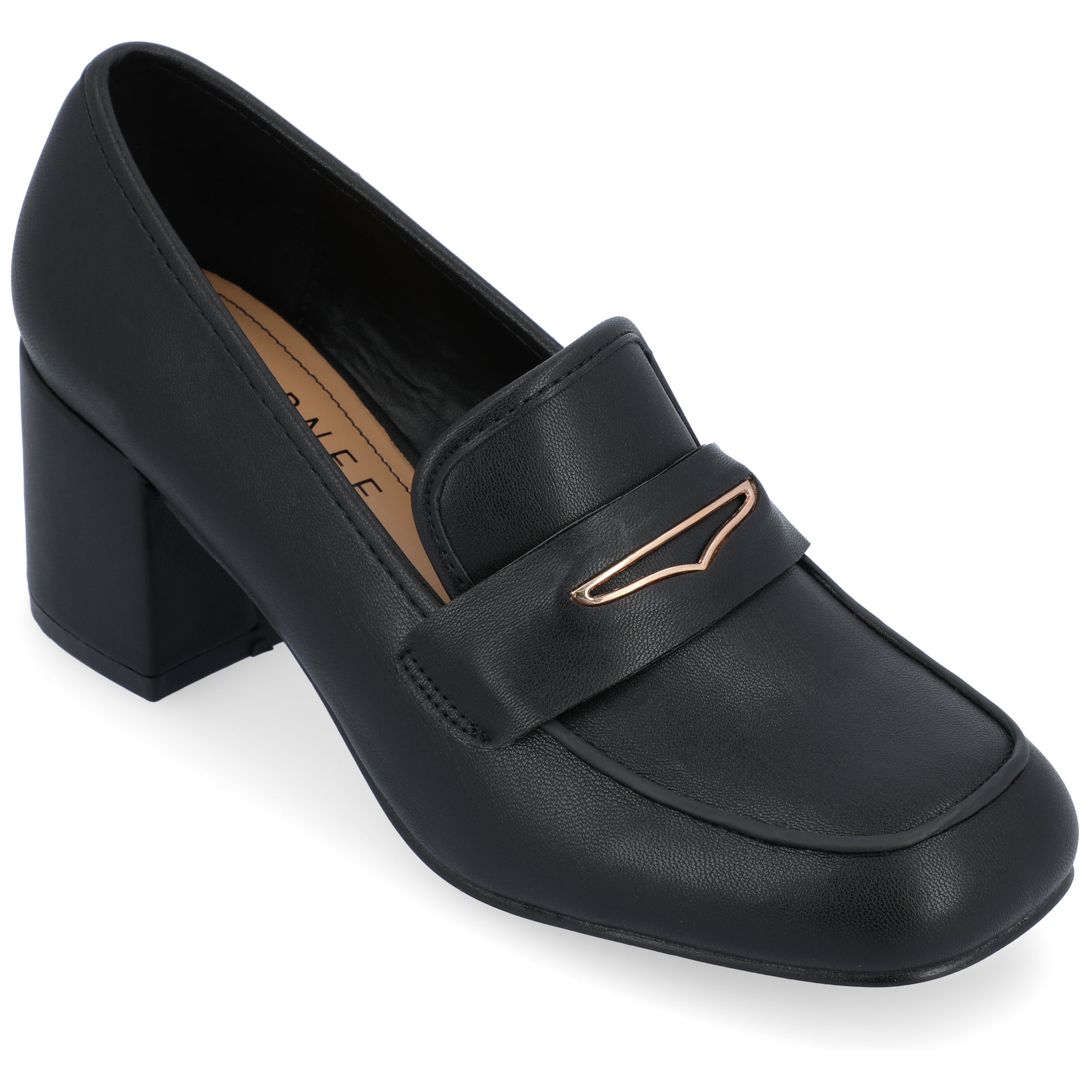 Journee Collection Womens Liyla Tru Comfort Foam Low Heel Square Toe Pumps - Walmart.com