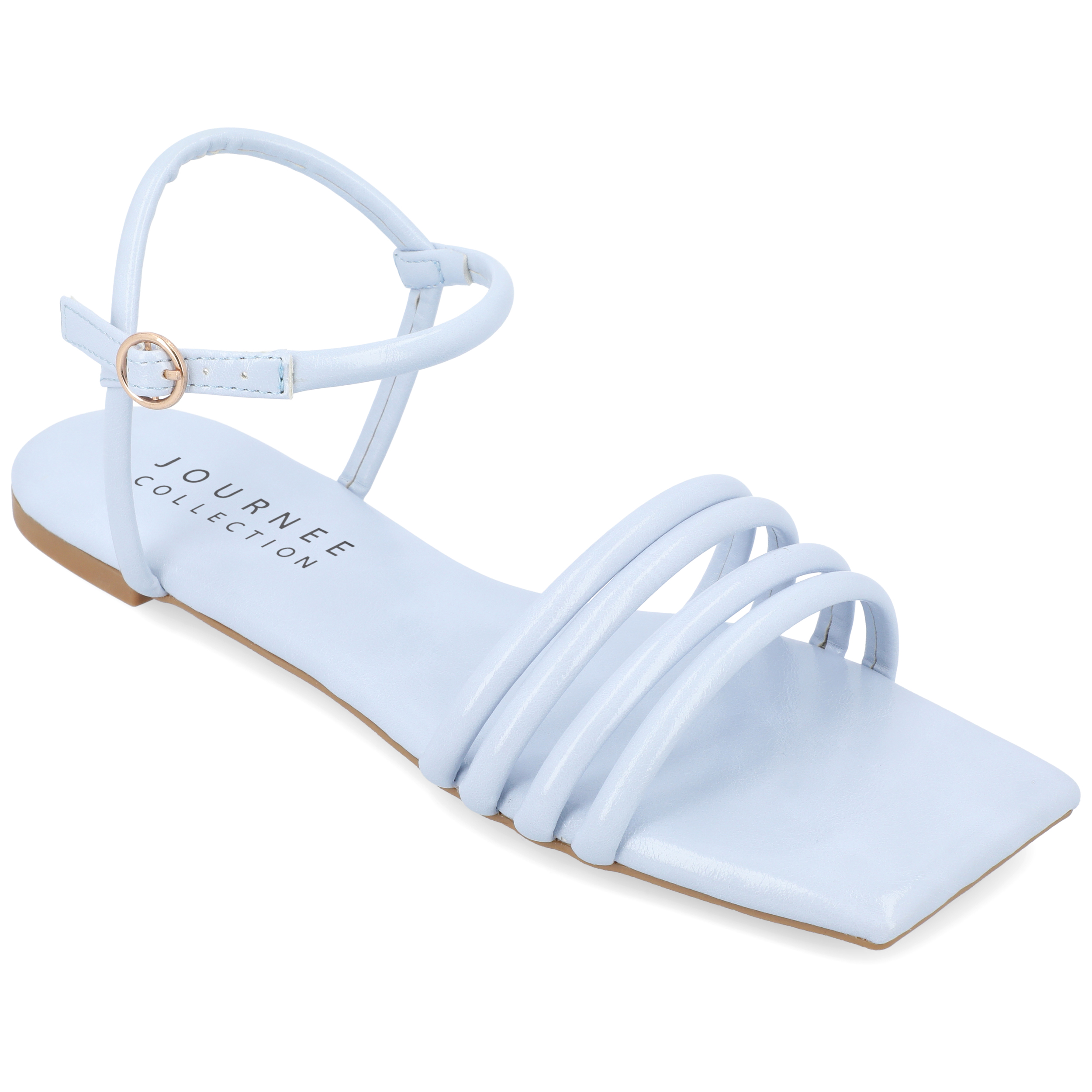 Victoria K Women's Multi Straps With Gold Side Buckles Sandals ...