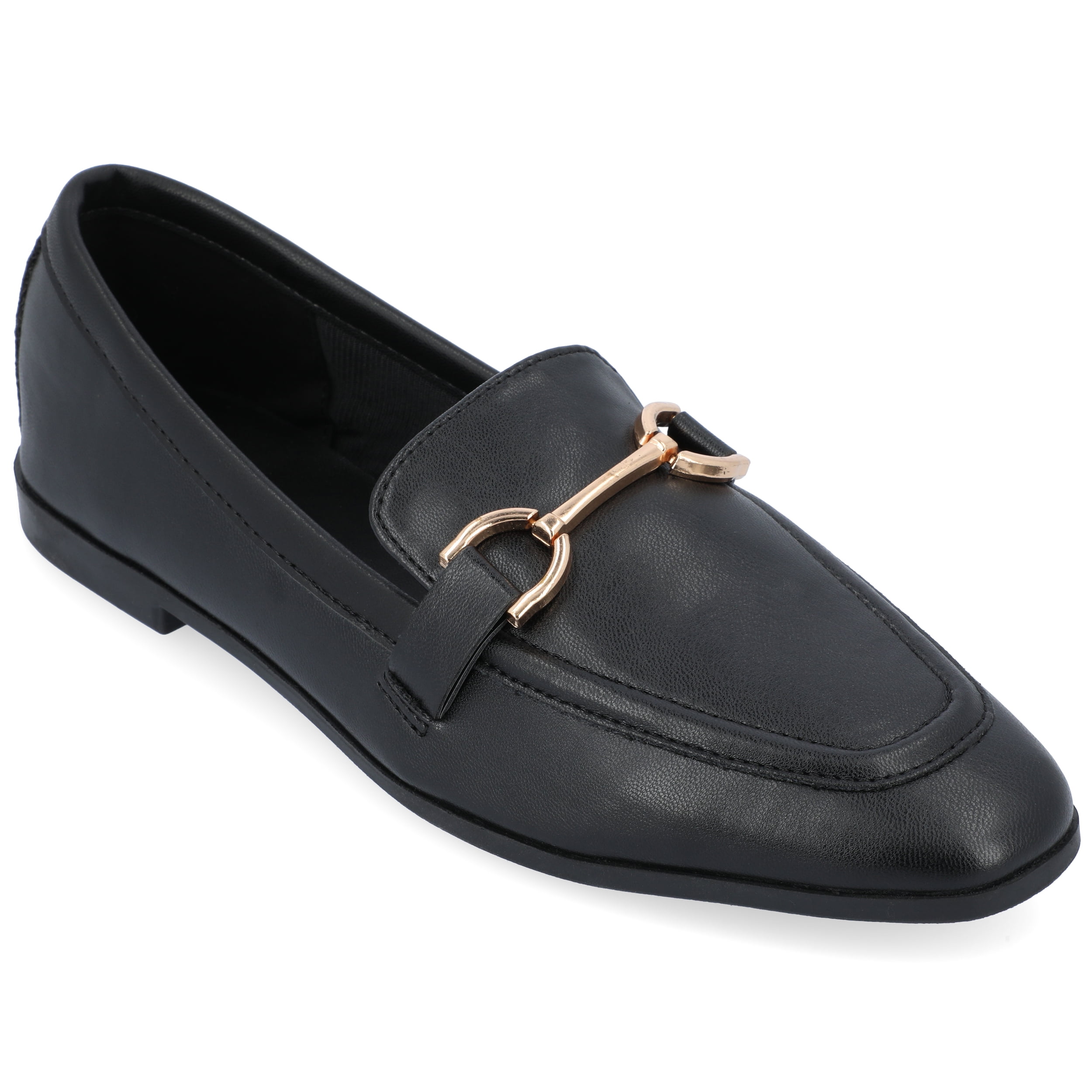 Journee Womens Mizza Loafer Slip On Square Toe Dress Flats, Widths ...