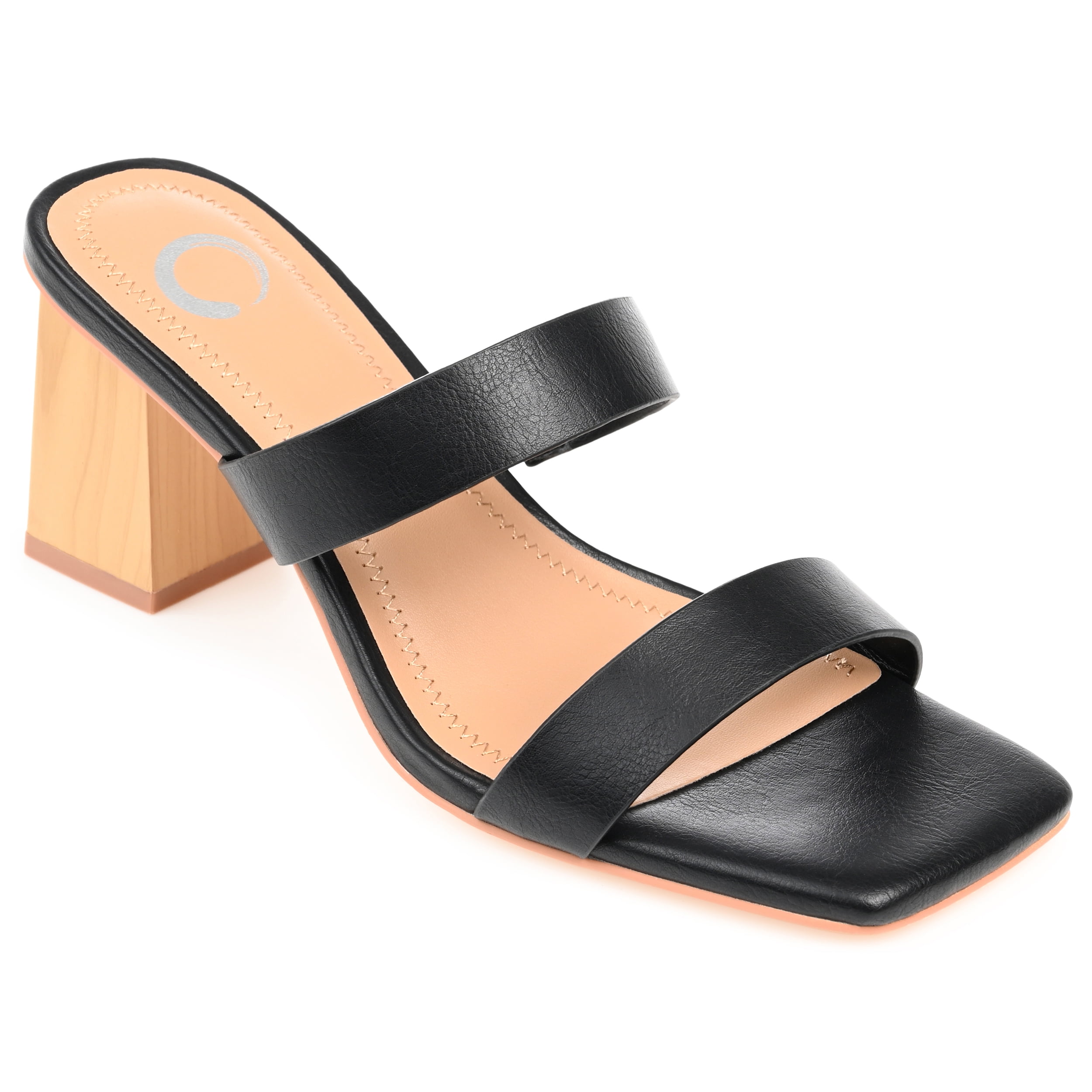 Journee Collection Womens Nolla Tru Comfort Foam Open Square Toe Block ...