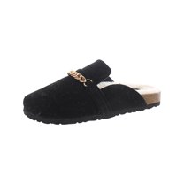 BERANMEY Women's Suede Clogs & Mules Stylish Leather Mules with Arch ...