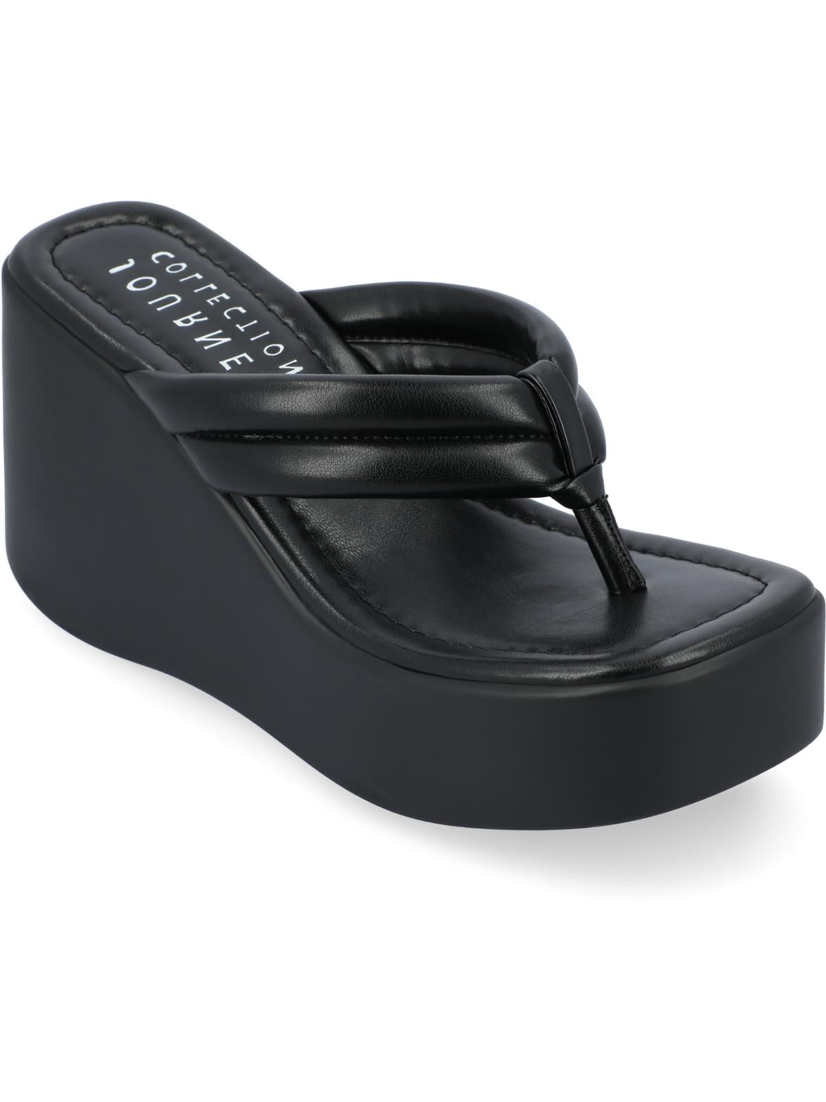 Journee Collection SHAREENE Wedge Sandals - Toe Wedges - Walmart.com