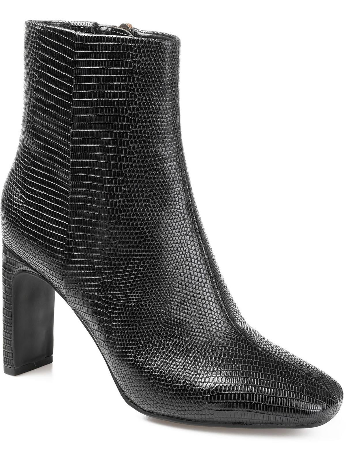 Journee Collection Womens Sarla Faux Leather Embossed Ankle Boots ...