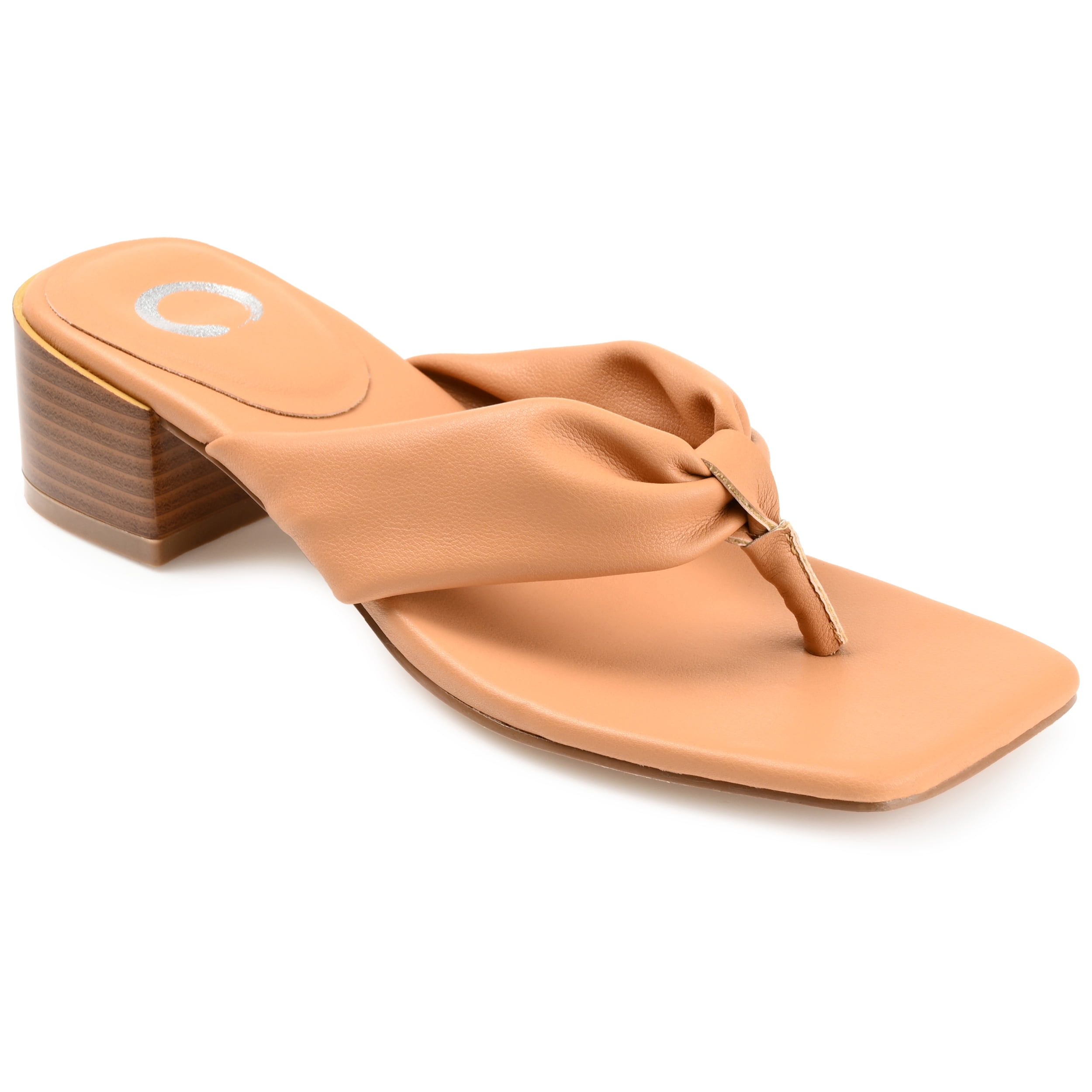 Journee Collection Womens Seelah Low Stacked Heel Flip Flop Sandals ...