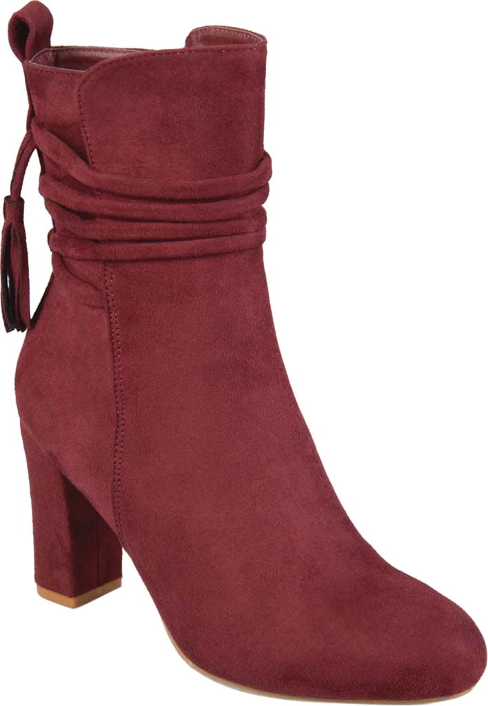 Journee Collection Womens Zuri Inside Zip Block Heel Booties - Walmart.com