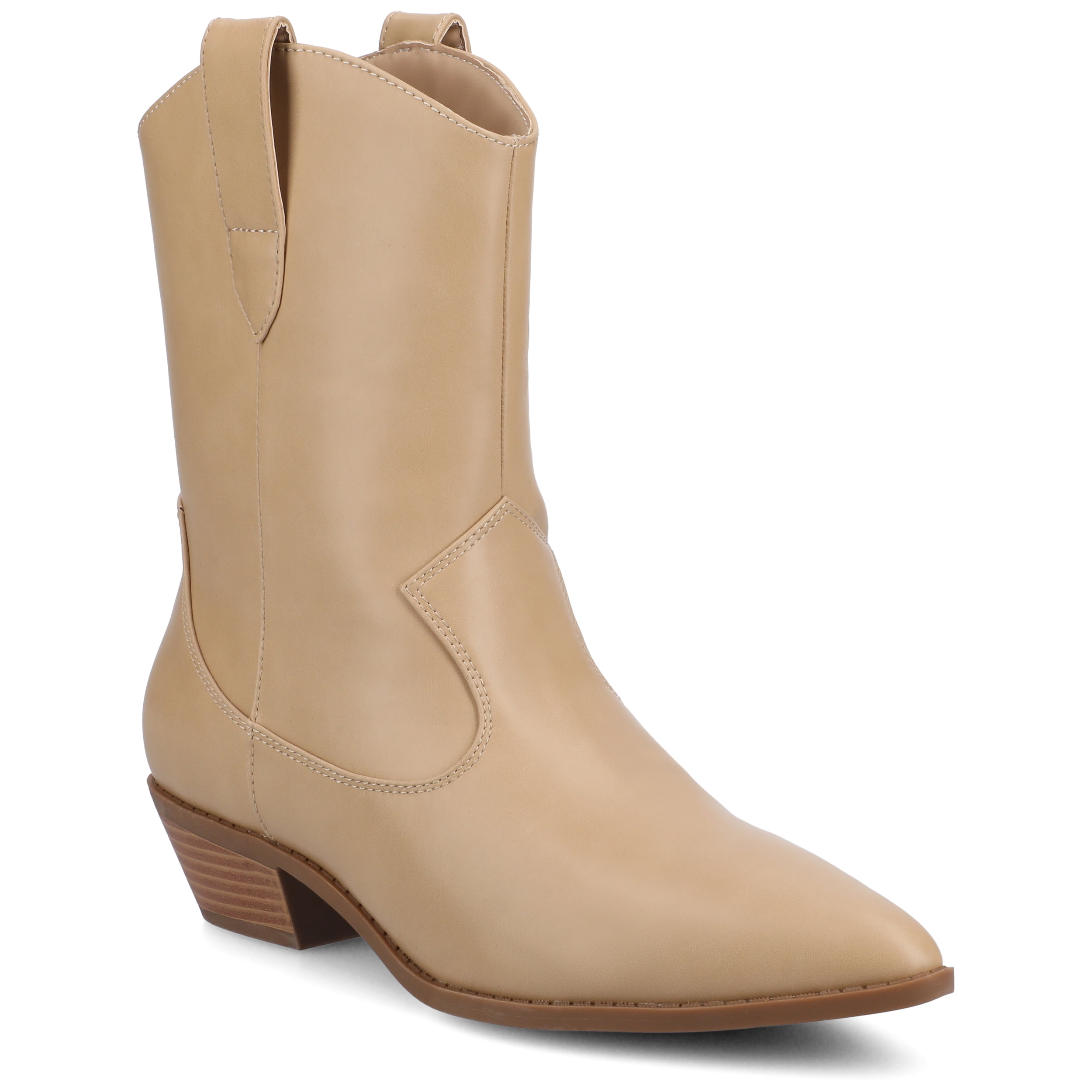 Journee Fritzie Western Pointed Toe Cuban Heel Casual Comfort Ankle ...