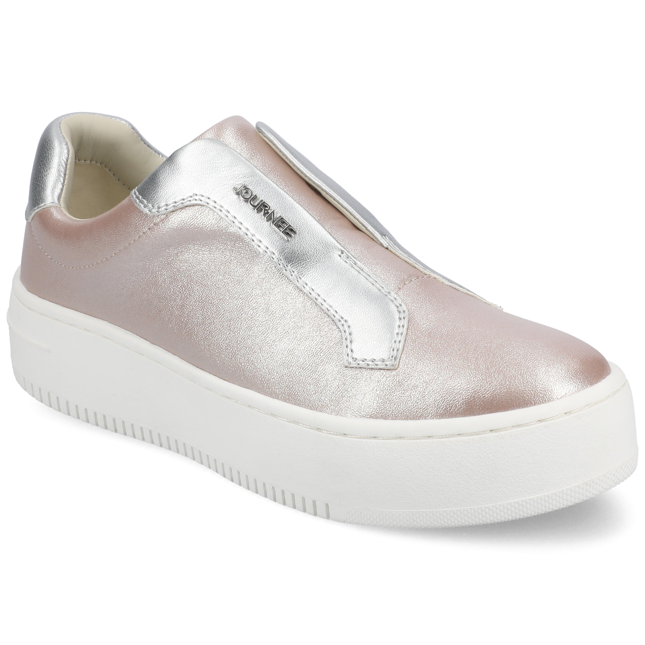 Journee Pheobe Round Toe Flexible Slip-on Sneaker - Walmart.com