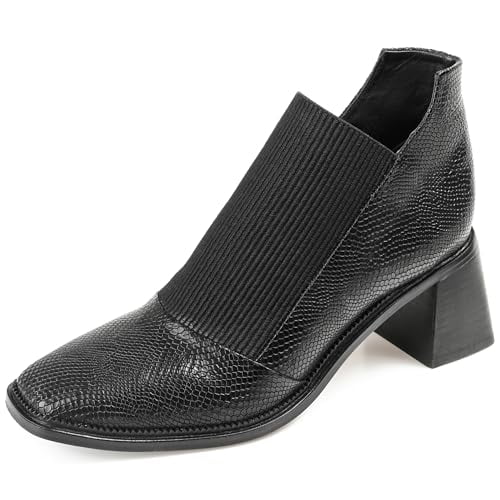 Journee Signature Women's Stylla Stretch Vamp Block Heel Shooties ...
