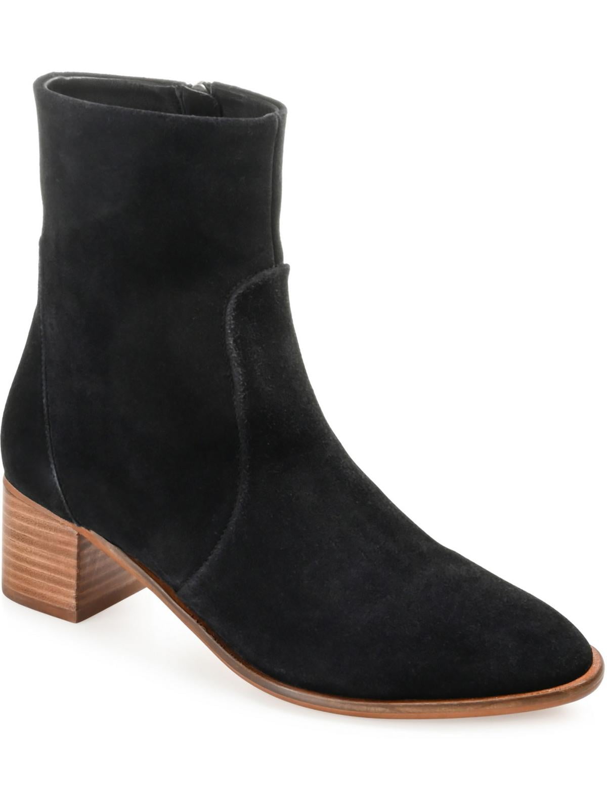 Journee Signature Womens Zipper Leather Booties - Walmart.com