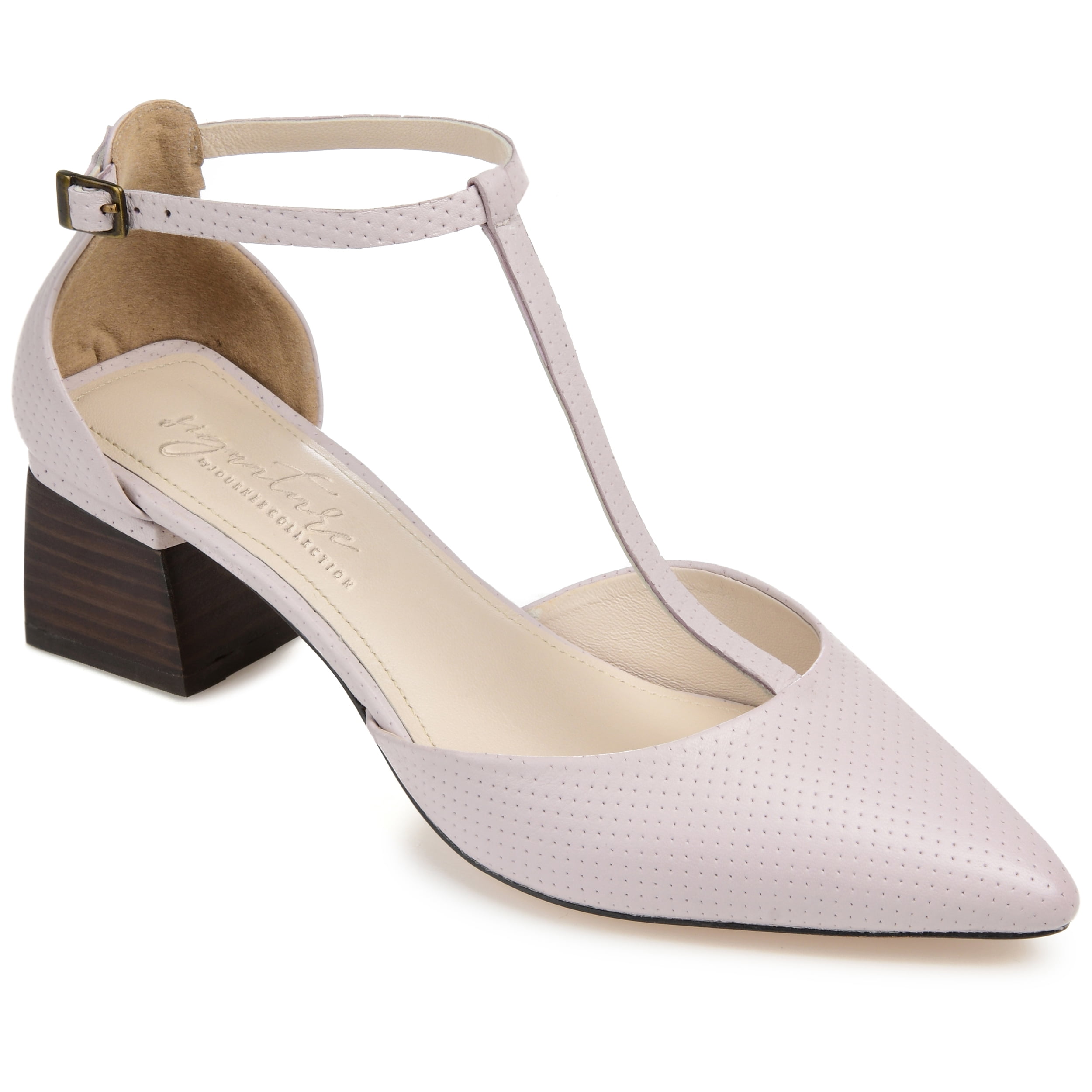 Journee Signature Womens Genuine Leather Cameela Buckle Low Stacked ...