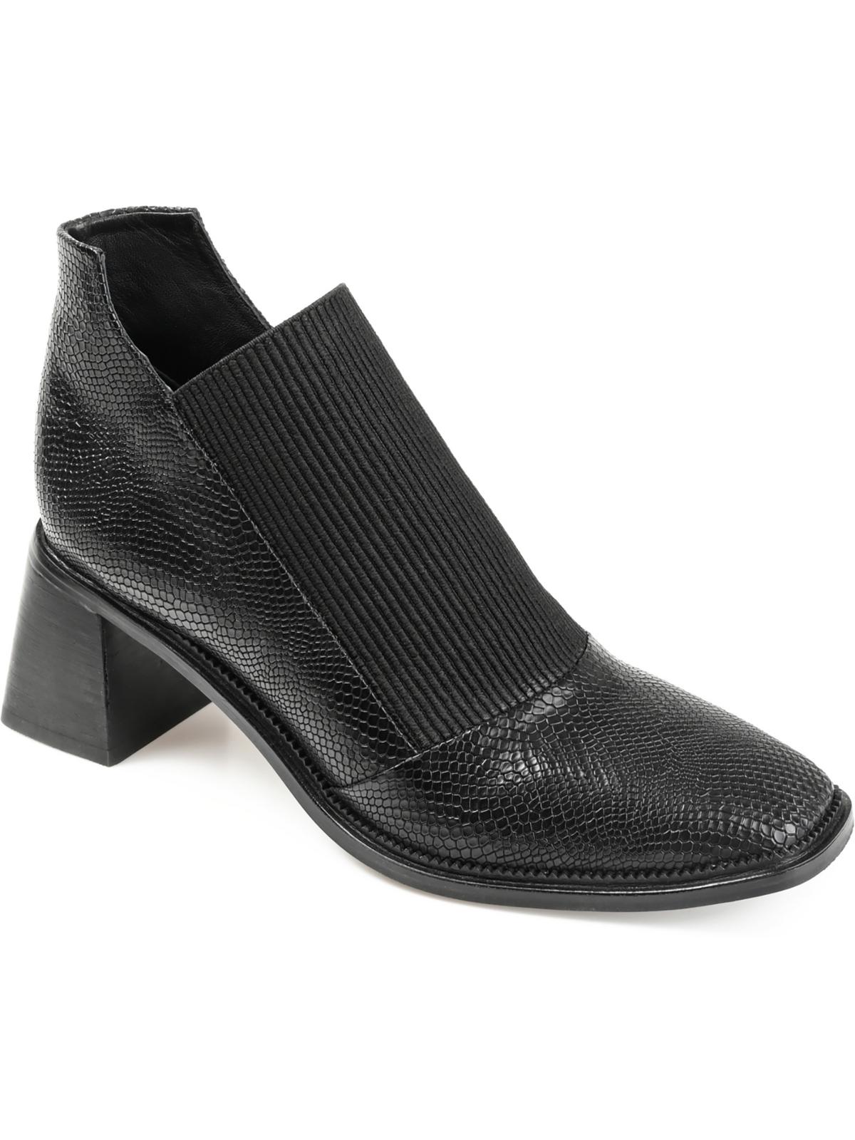 Journee Signature Womens STYLLA Leather Square Toe Chelsea Boots ...