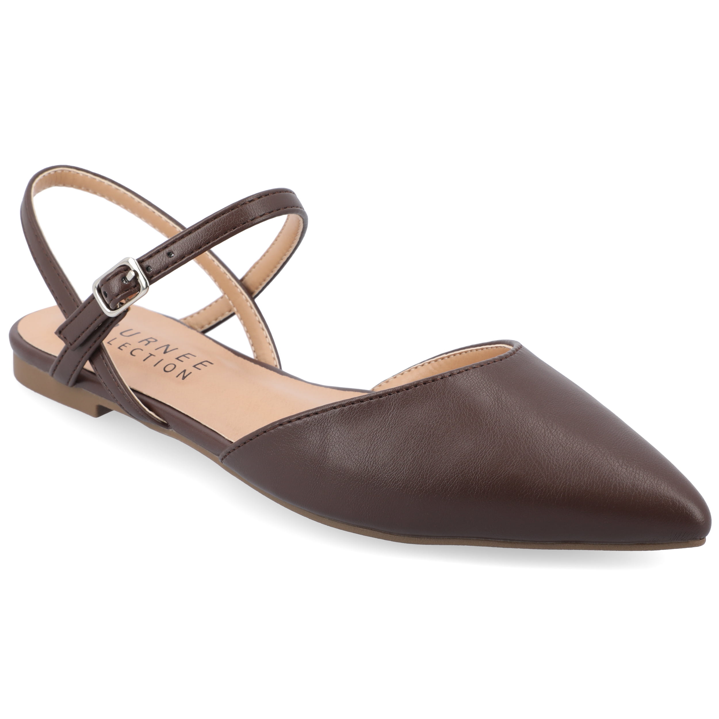 Journee Women's Martine SuperNatural Shades Wide Width Buckle Pointed ...