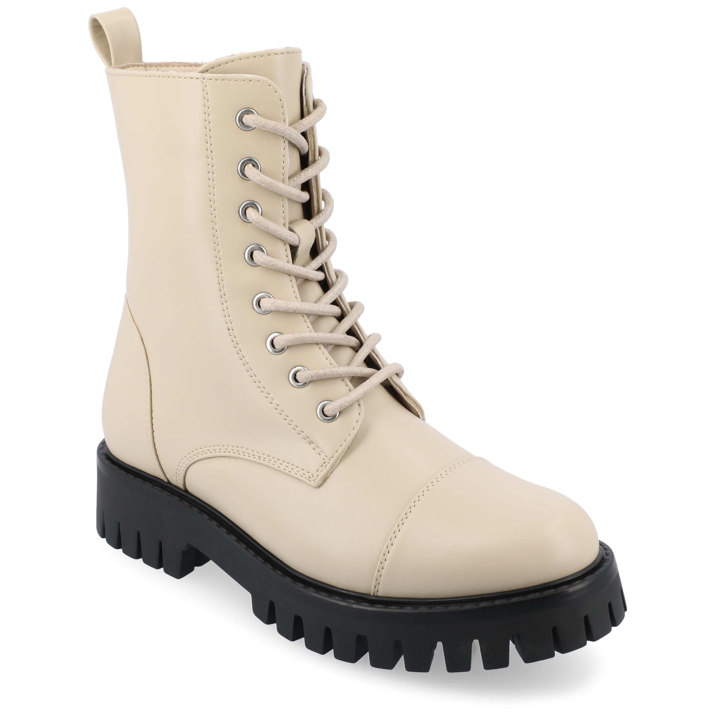 Journee Womens Aaley Tru Comfort Foam Wide Width Combat Inside Zip ...
