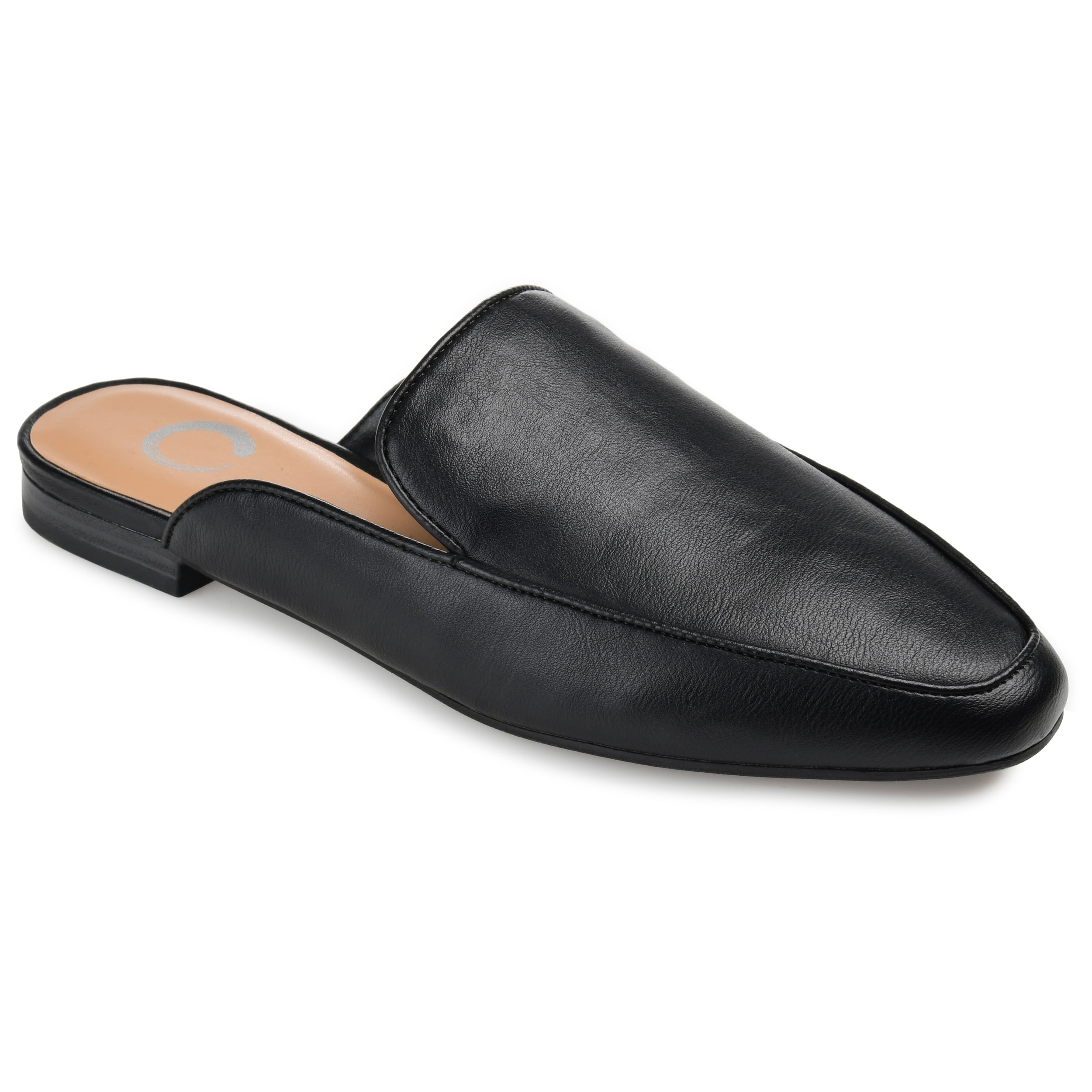 Journee Womens Akza Slip On Square Toe Mules Flats - Walmart.com