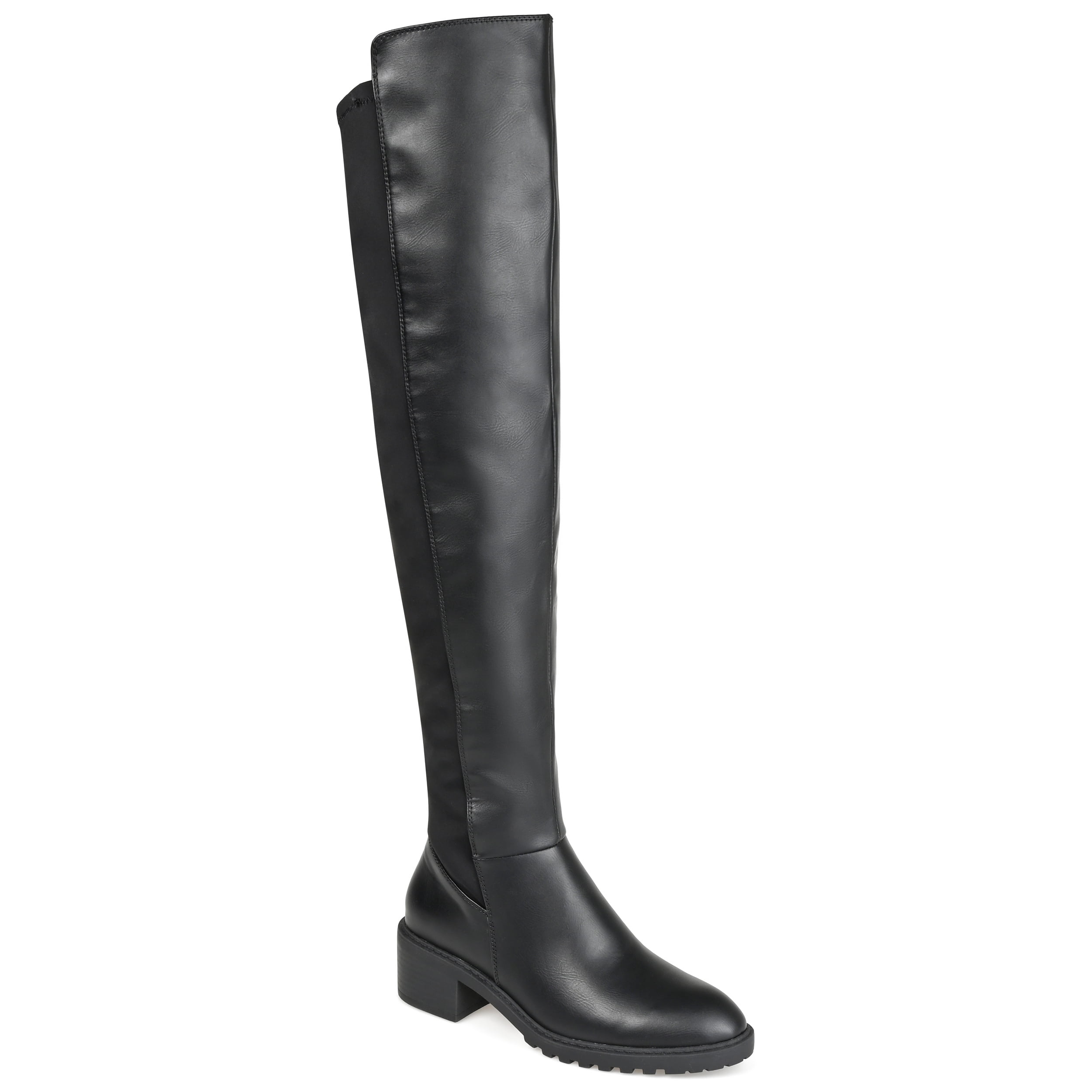 Journee Womens Aryia Wide Calf Stacked Heel Over The Knee Boots ...
