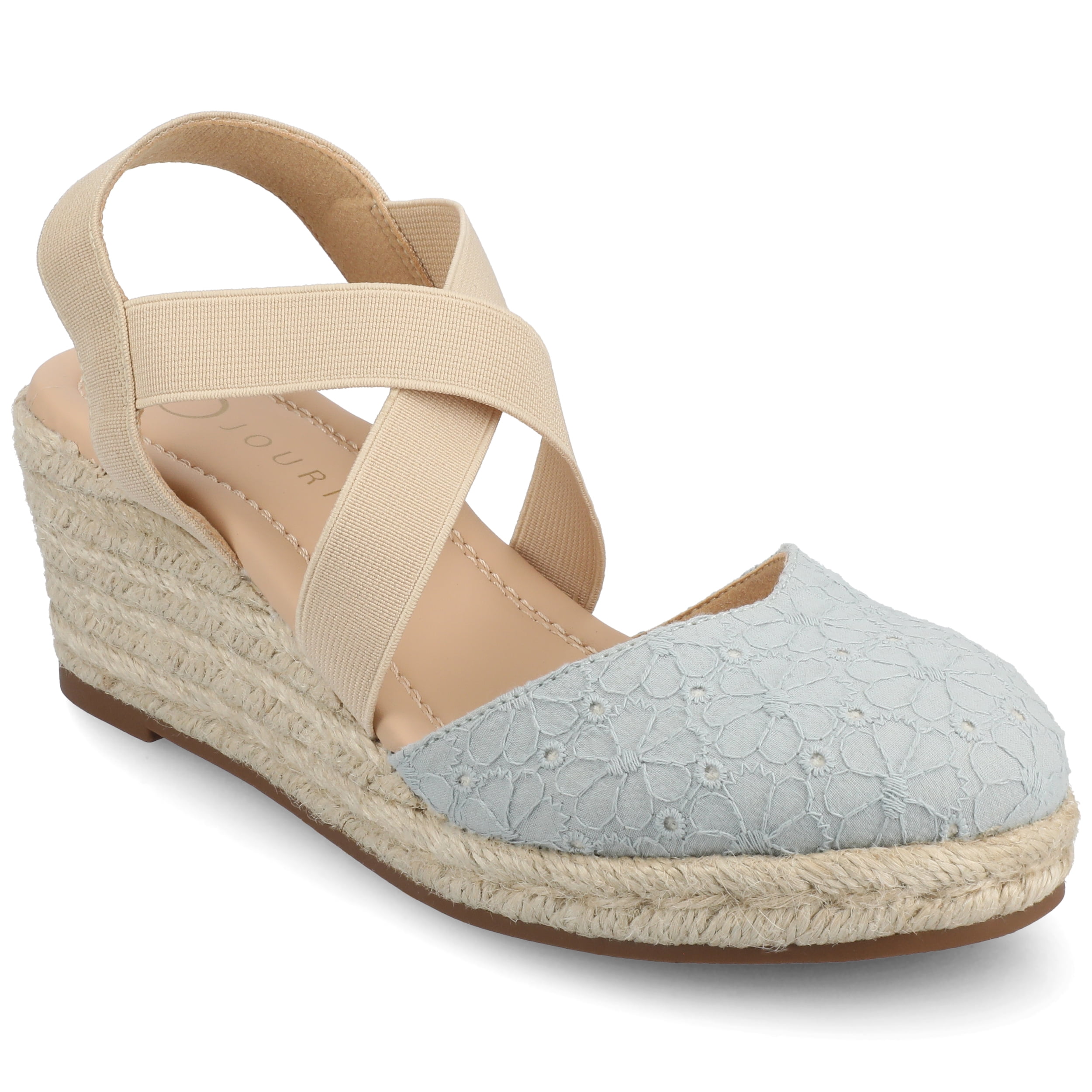 Journee Womens Ashlee Medium and Wide Width Platform Espadrille Wedge Sandals - Walmart.com