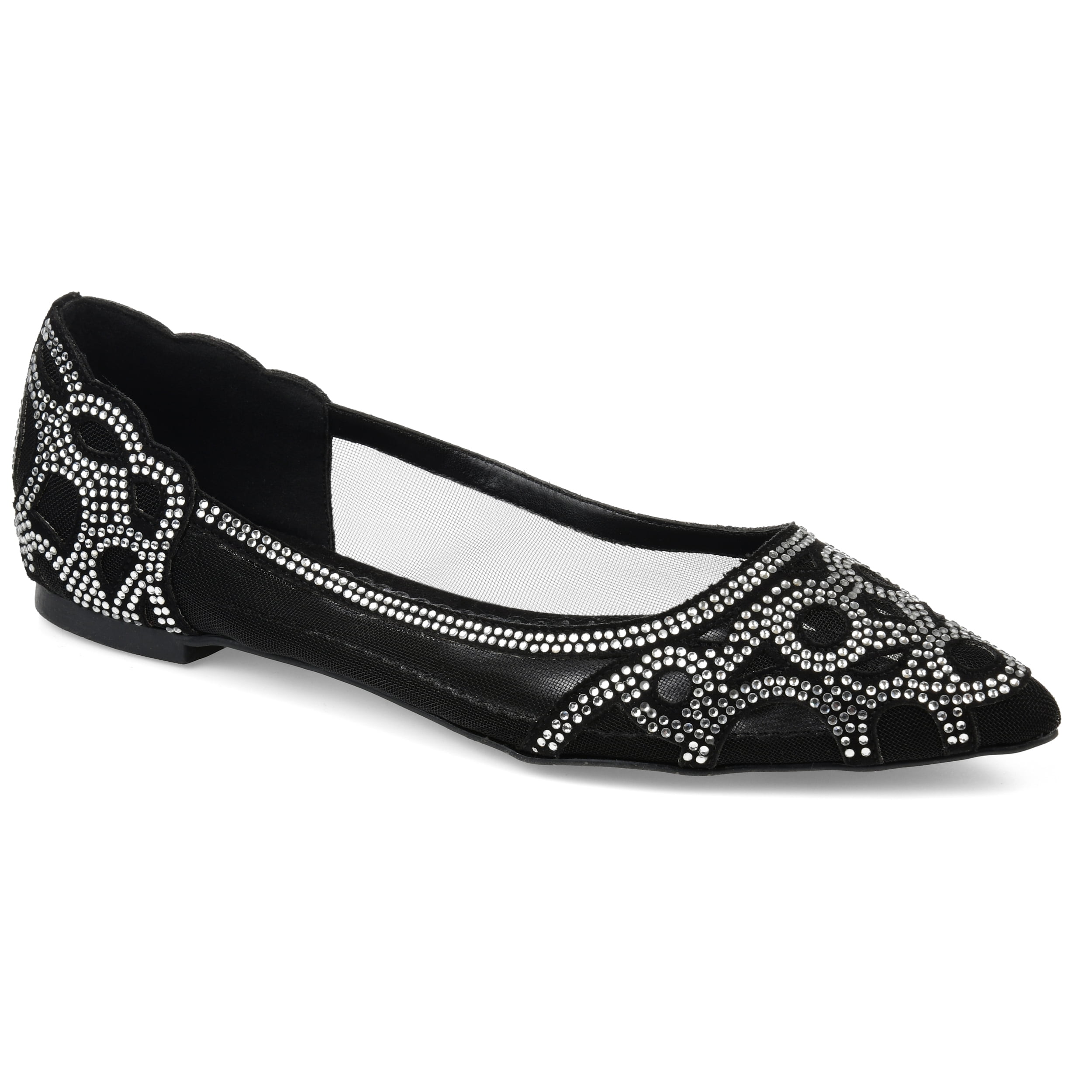 Journee Womens Batavia Wide Width Slip On Pointed Toe Ballet Flats ...