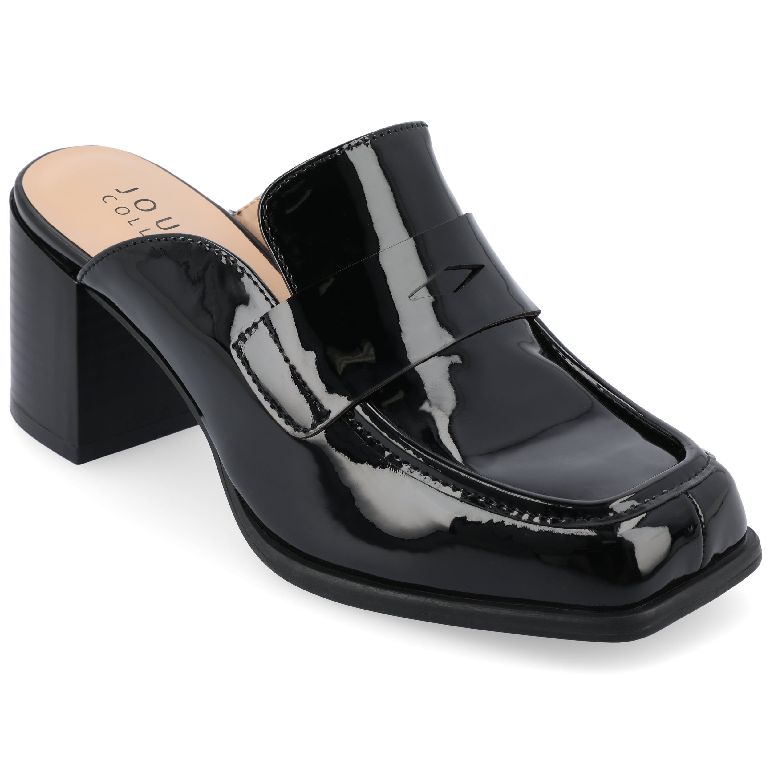 Journee Womens Bayley Tru Comfort Foam Slip On Block Heel Mule Pumps ...