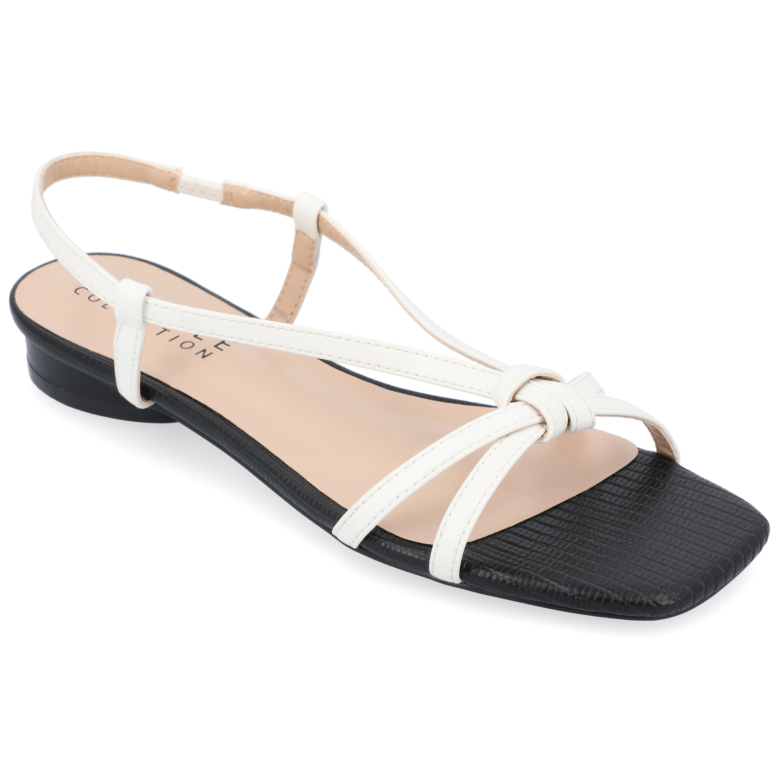 Journee Womens Bridget Sling Back Flat Sandals - Walmart.com