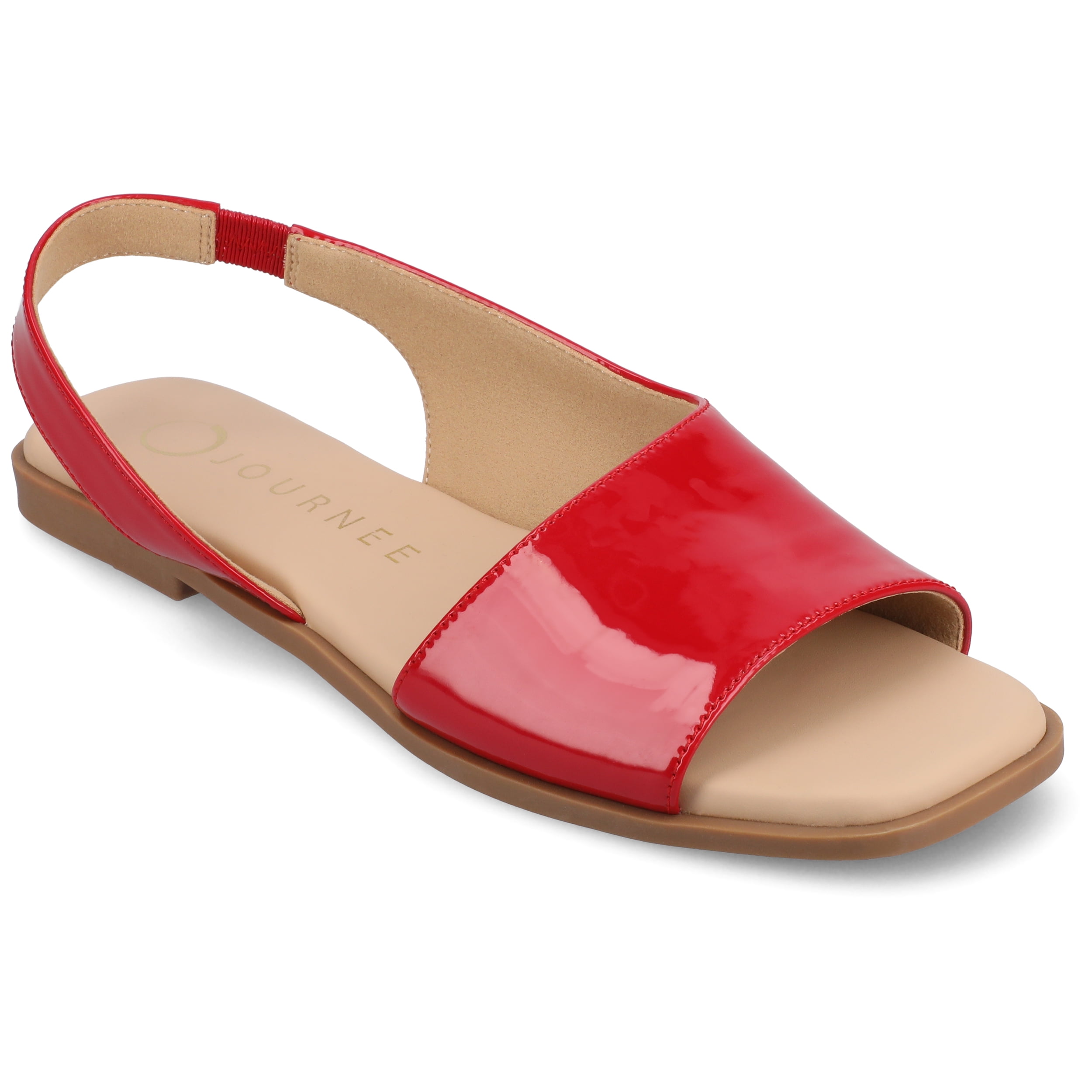 Journee Womens Brinsley Croco Texture Sling Back Flat Sandals, Widths ...