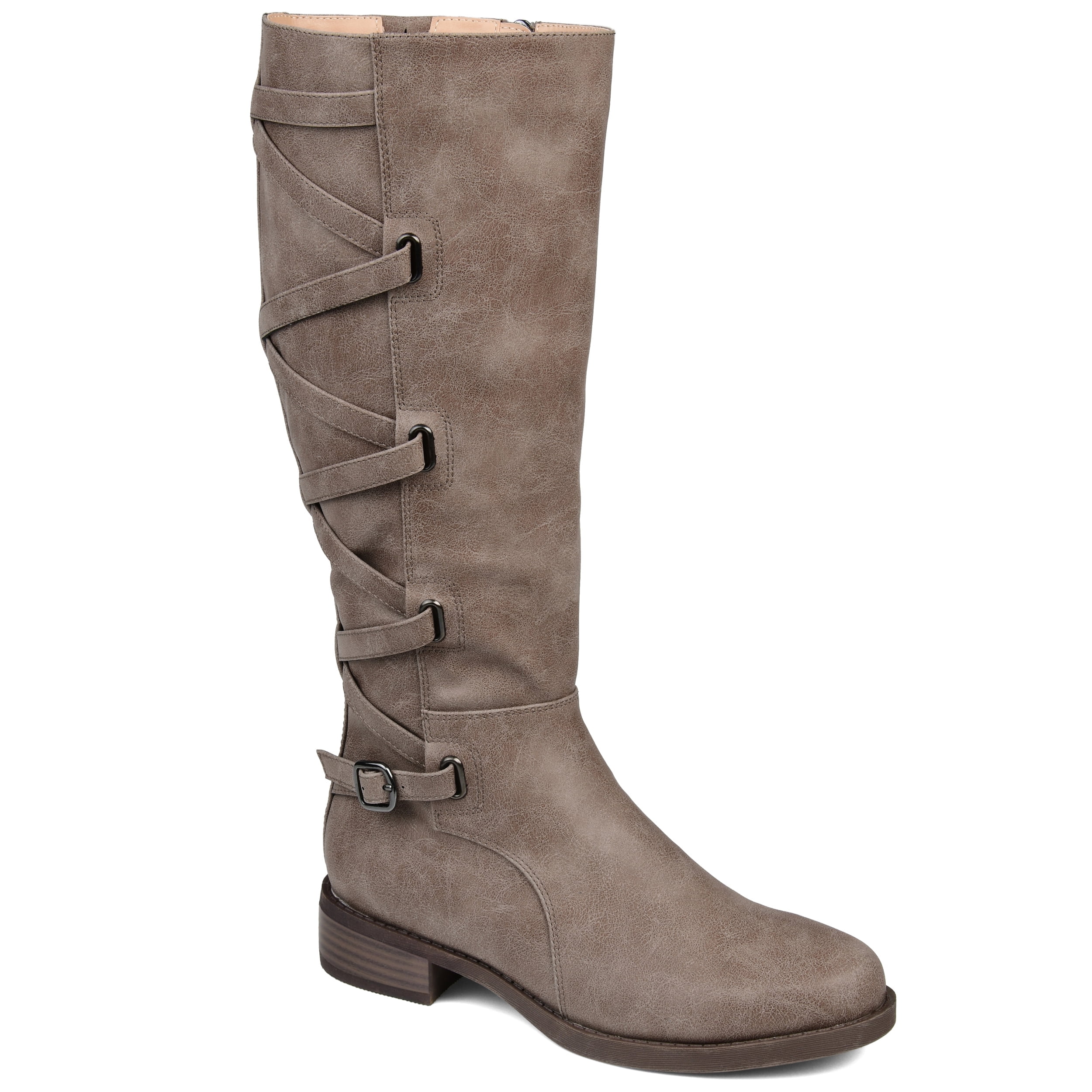 Women's Journee Collection Carly Wide Calf Knee High Boot Taupe Faux ...