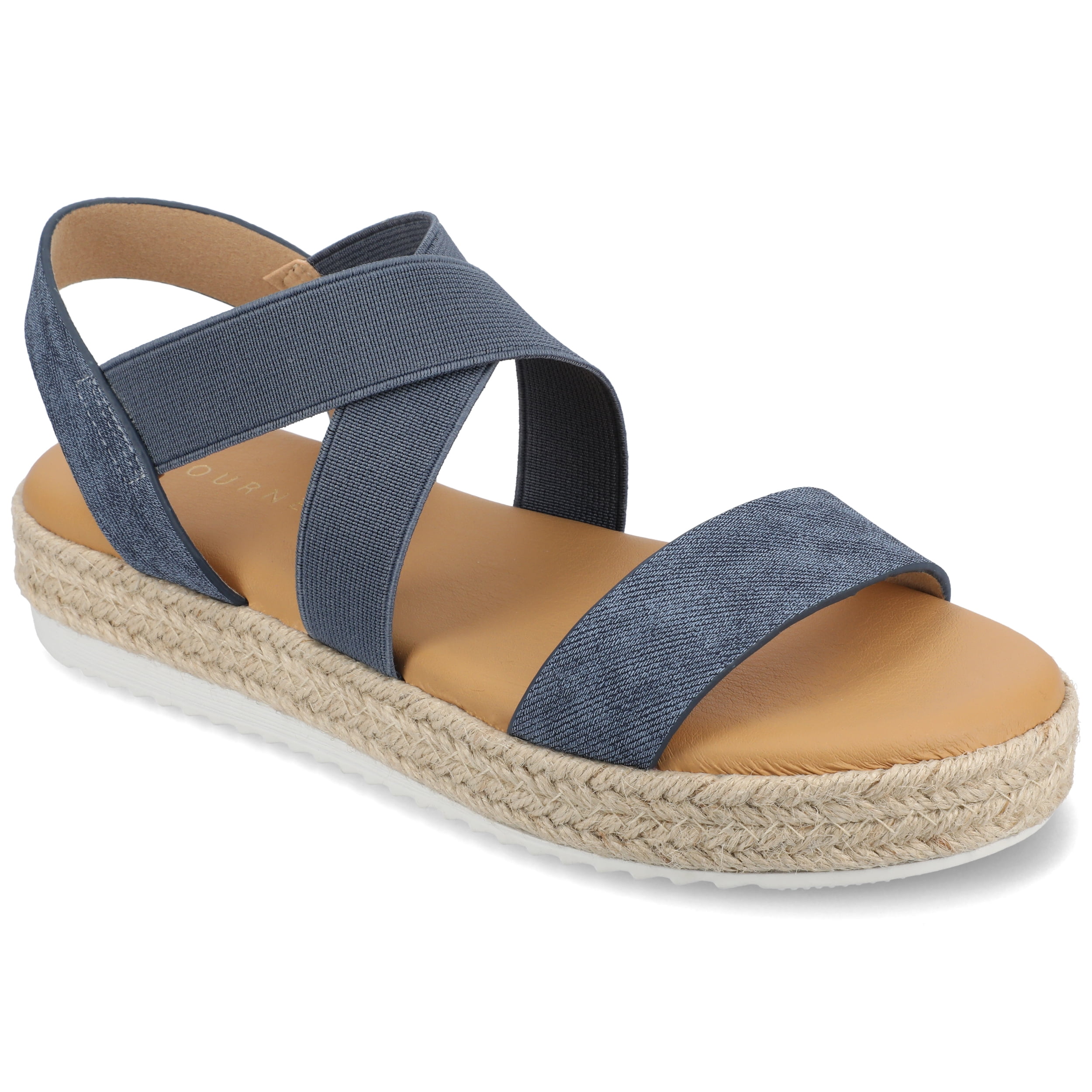 Journee Womens Caroline Strappy Espadrille Sandals - Walmart.com